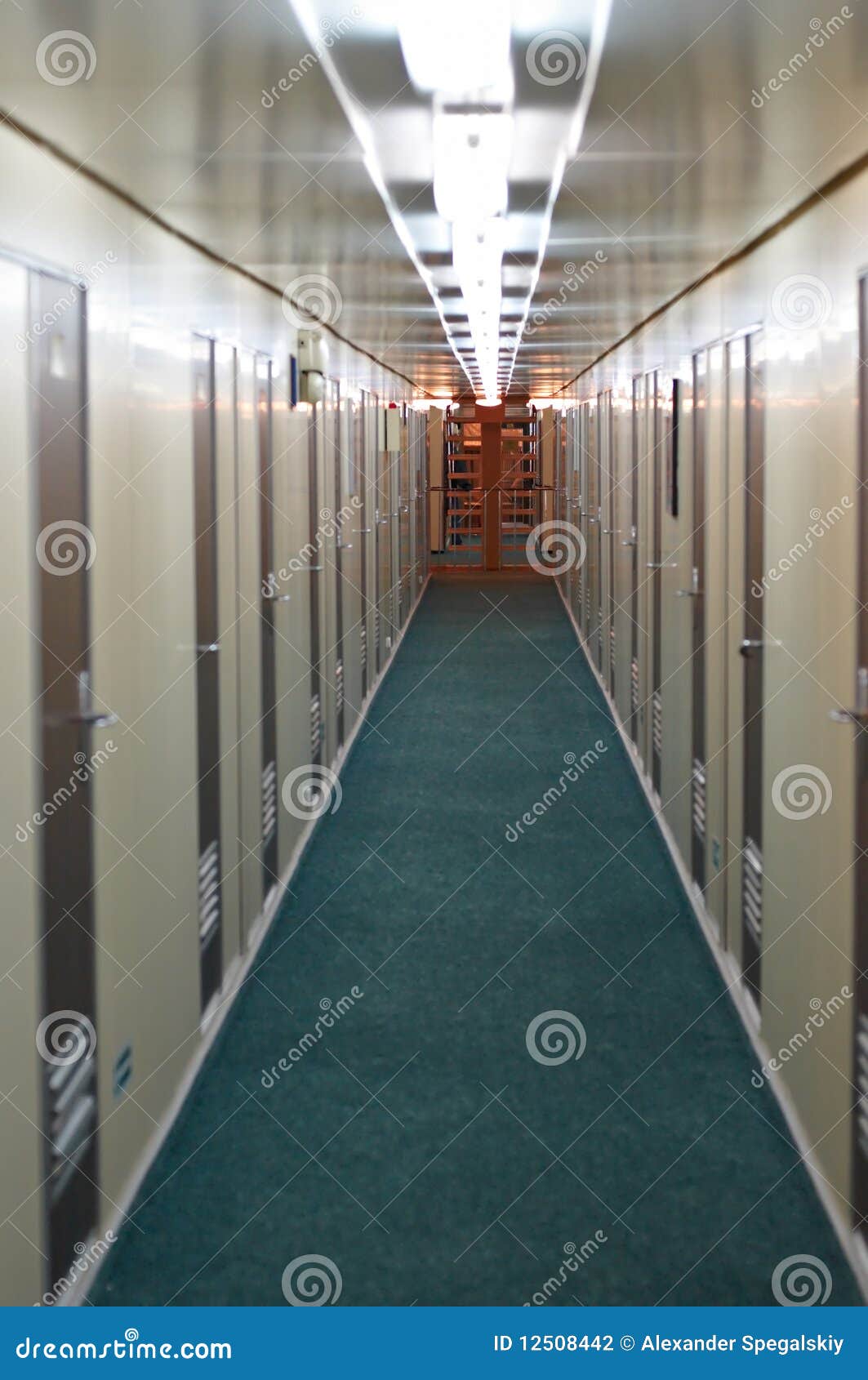 Corridor on a vessel stock photo. Image of quiet, alleyway - 12508442