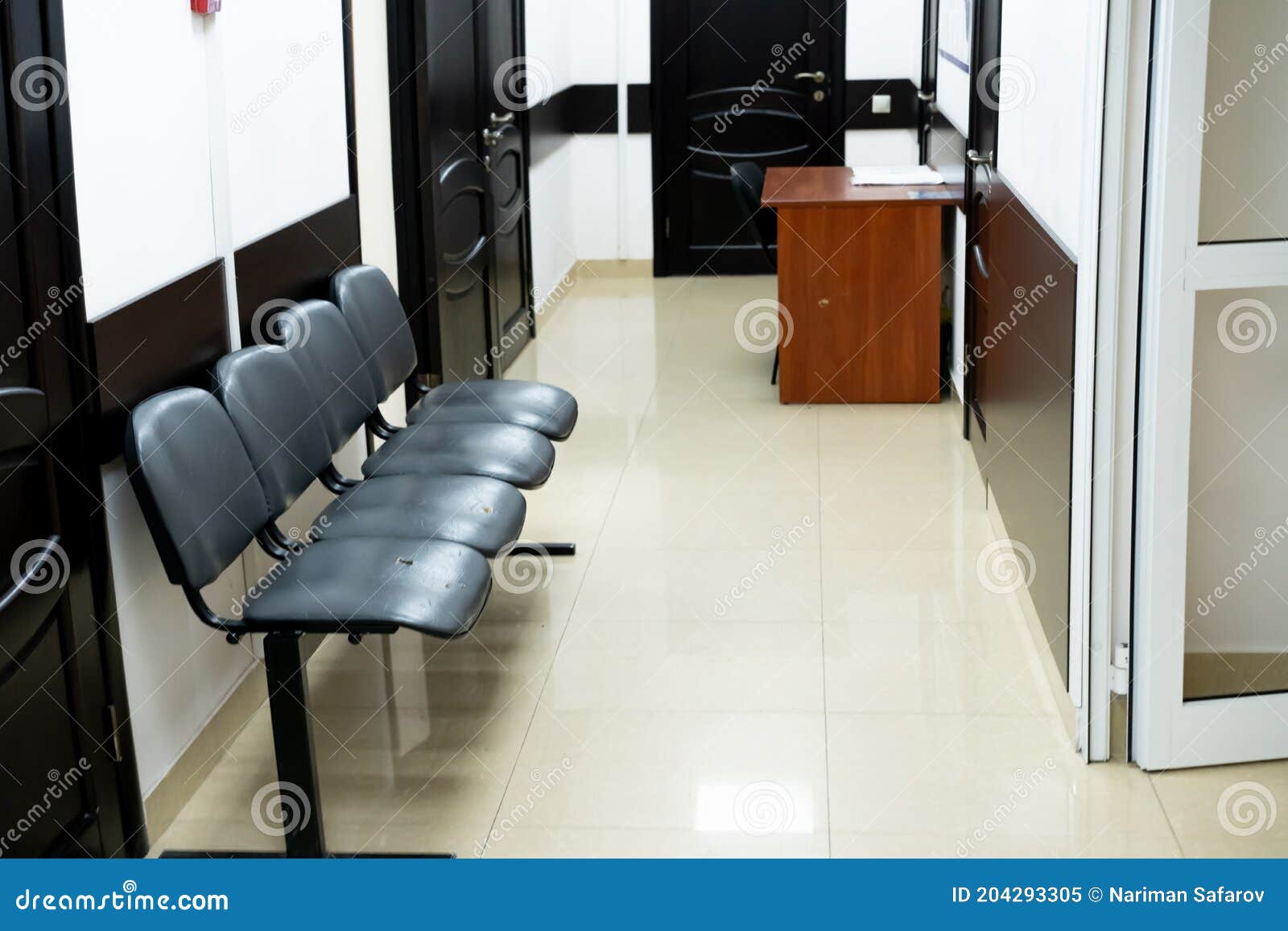 Corridor in the Waiting Building Stock Image - Image of medicine ...