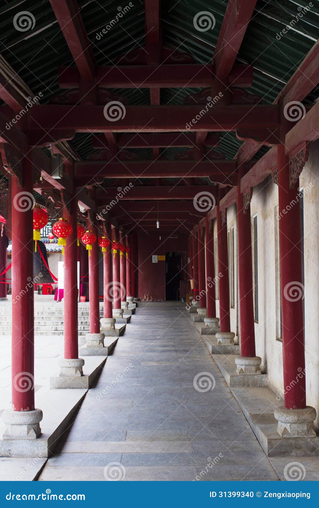 The corridor stock photo. Image of door, long, hole, columns - 31399340