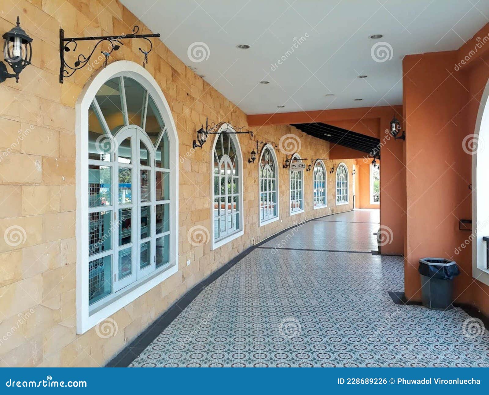 The Corridors of the Building Editorial Photo - Image of villa, facade ...