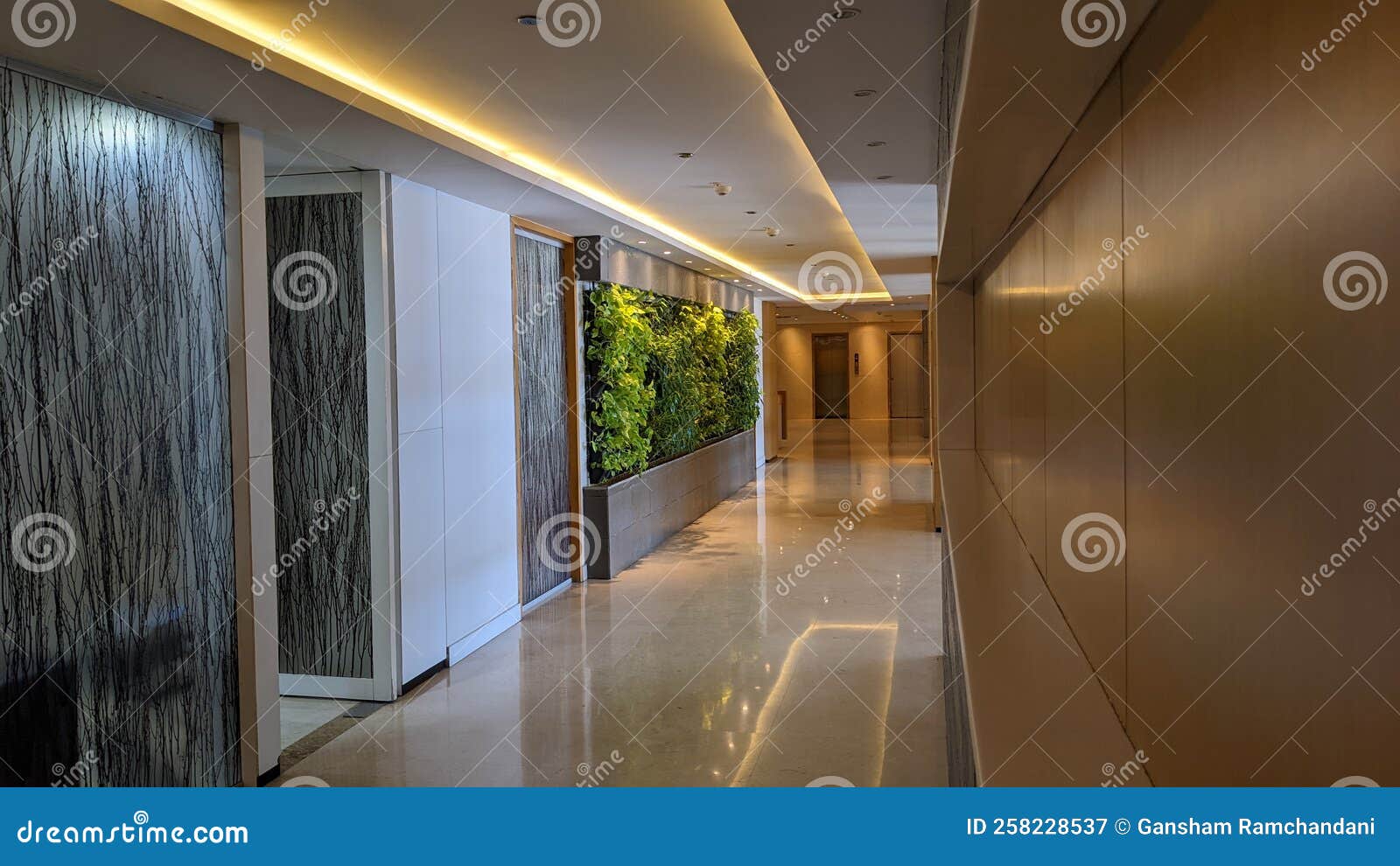 Office Interiors-corridor of Multi National Company Stock Image - Image ...