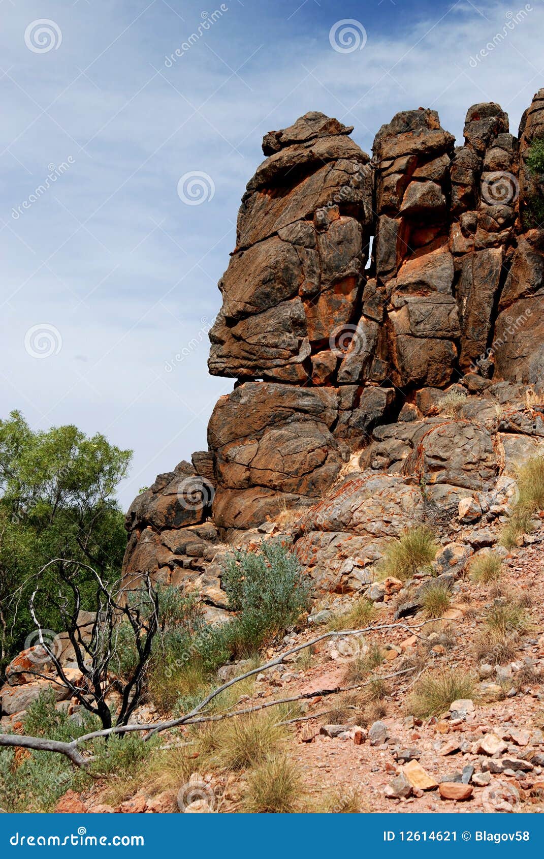 Corroboree Rock Fragment (Face) Stock Image - Image of springs ...