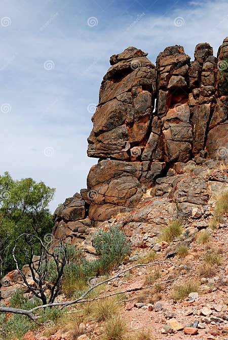 Corroboree Rock Fragment (Face) Stock Image - Image of springs ...