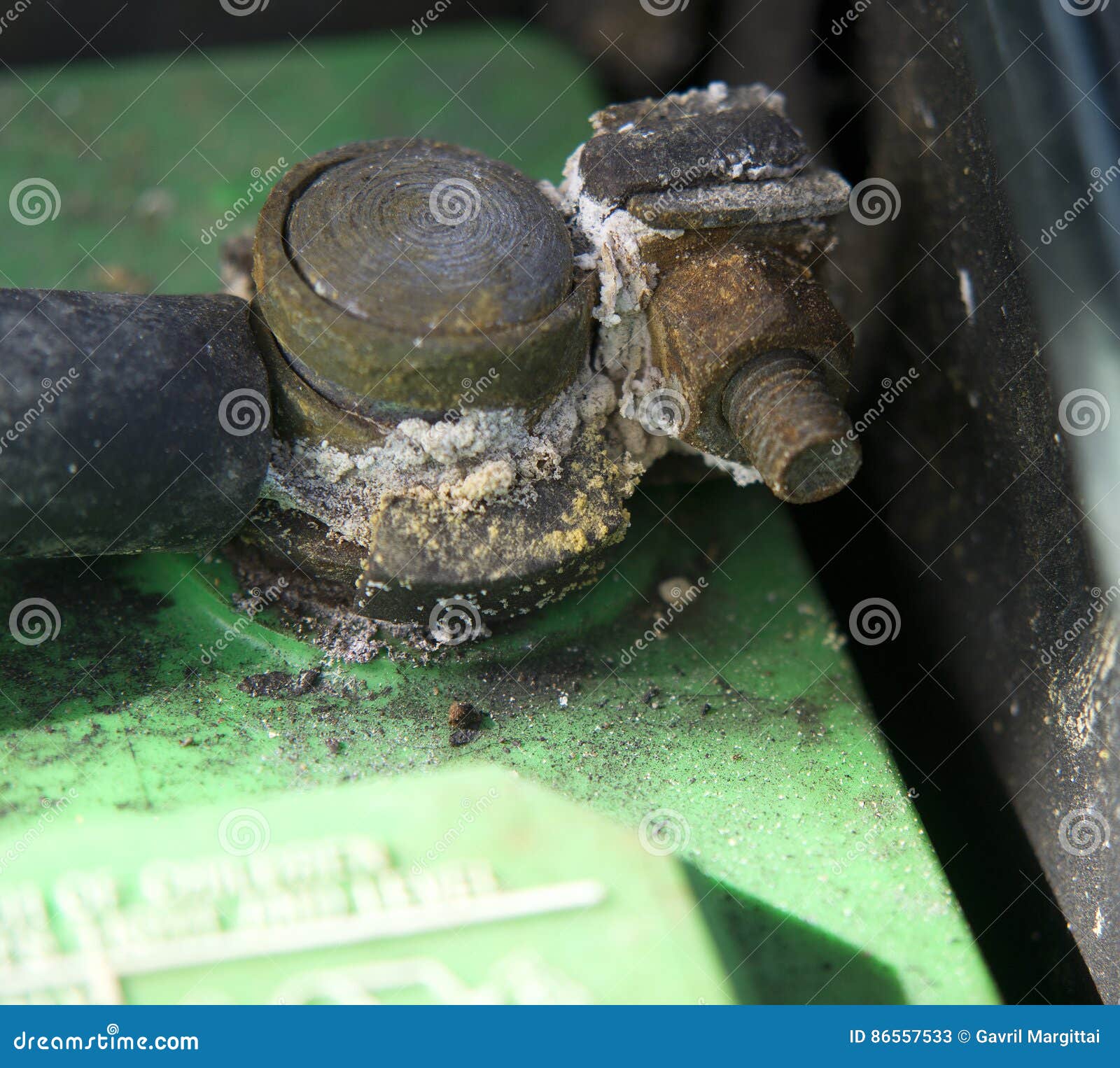 Corroded car battery stock image. Image of maintenance - 86557533