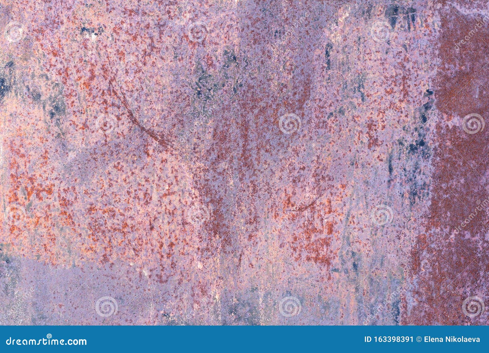The Corroded Colored Metal Background.Rusty And Scratched Metal Wall ...