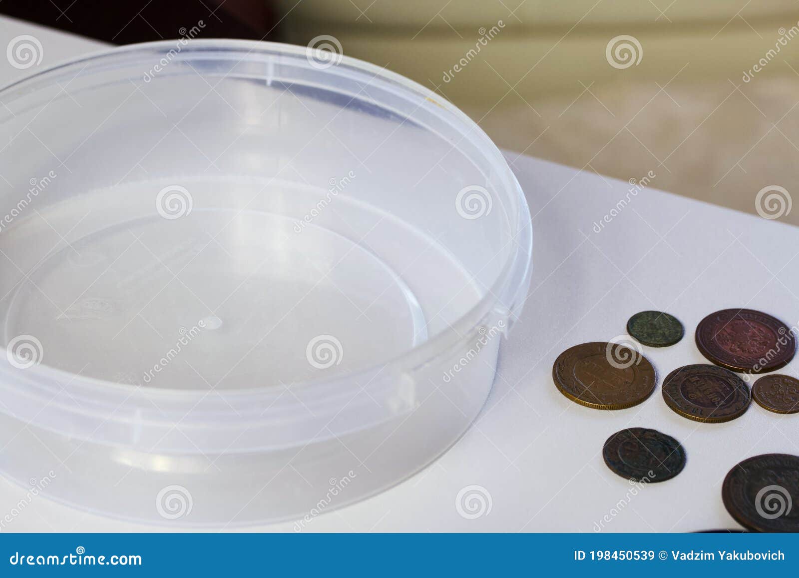 Corroded Copper Coins. Lay on the Table Surface before Cleaning and ...