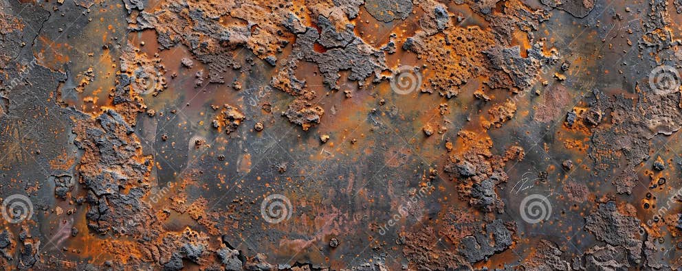 A Corroded Metal Surface with Deep Rust and Rough Textures, Showing the ...