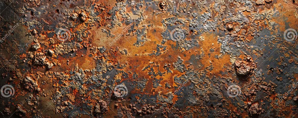 A Corroded Metal Surface with Deep Rust and Rough Textures, Showing the ...