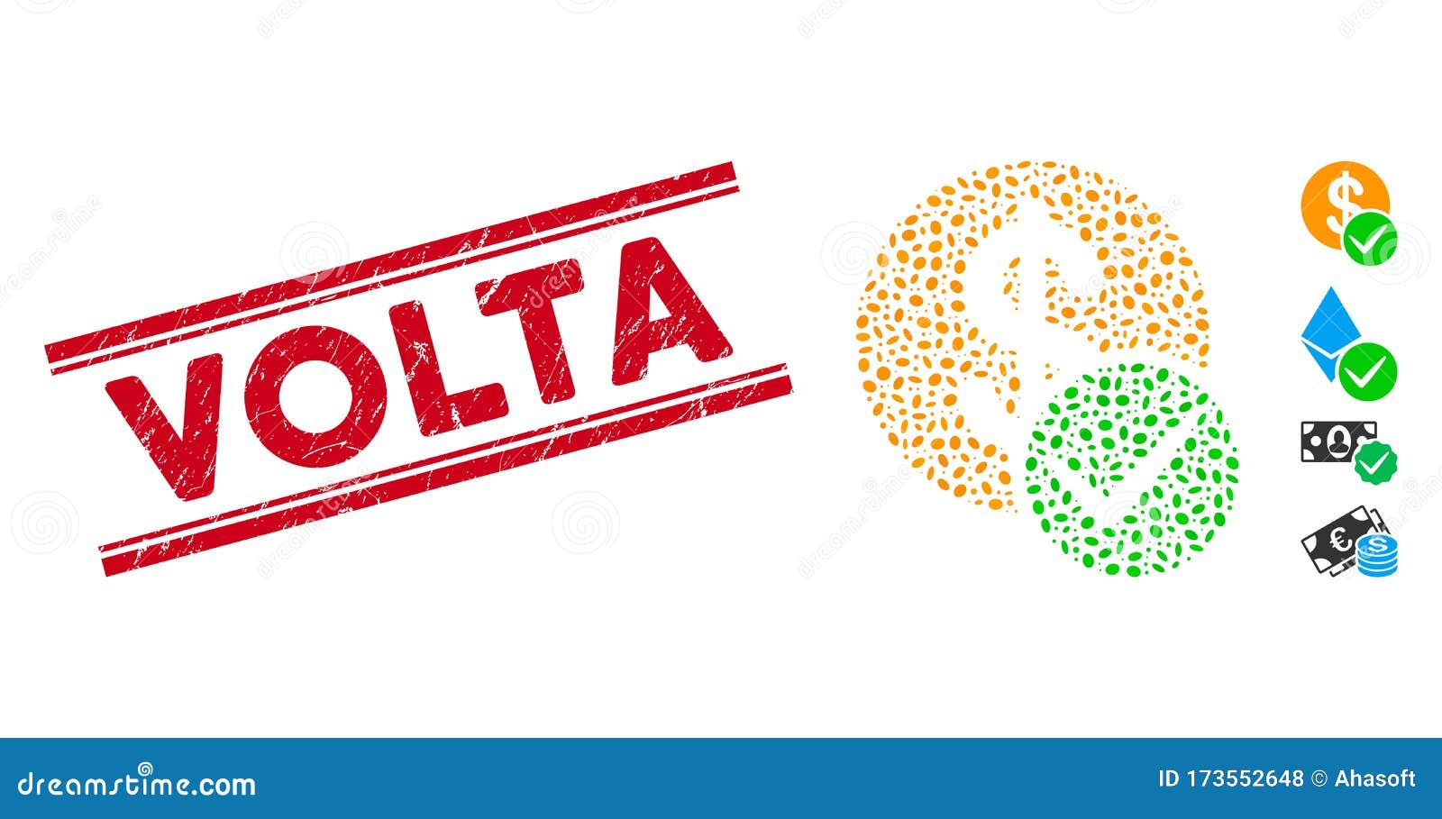 Distress Volta Stamp Seal And Mobile User Profile Triangle Mocaic ...