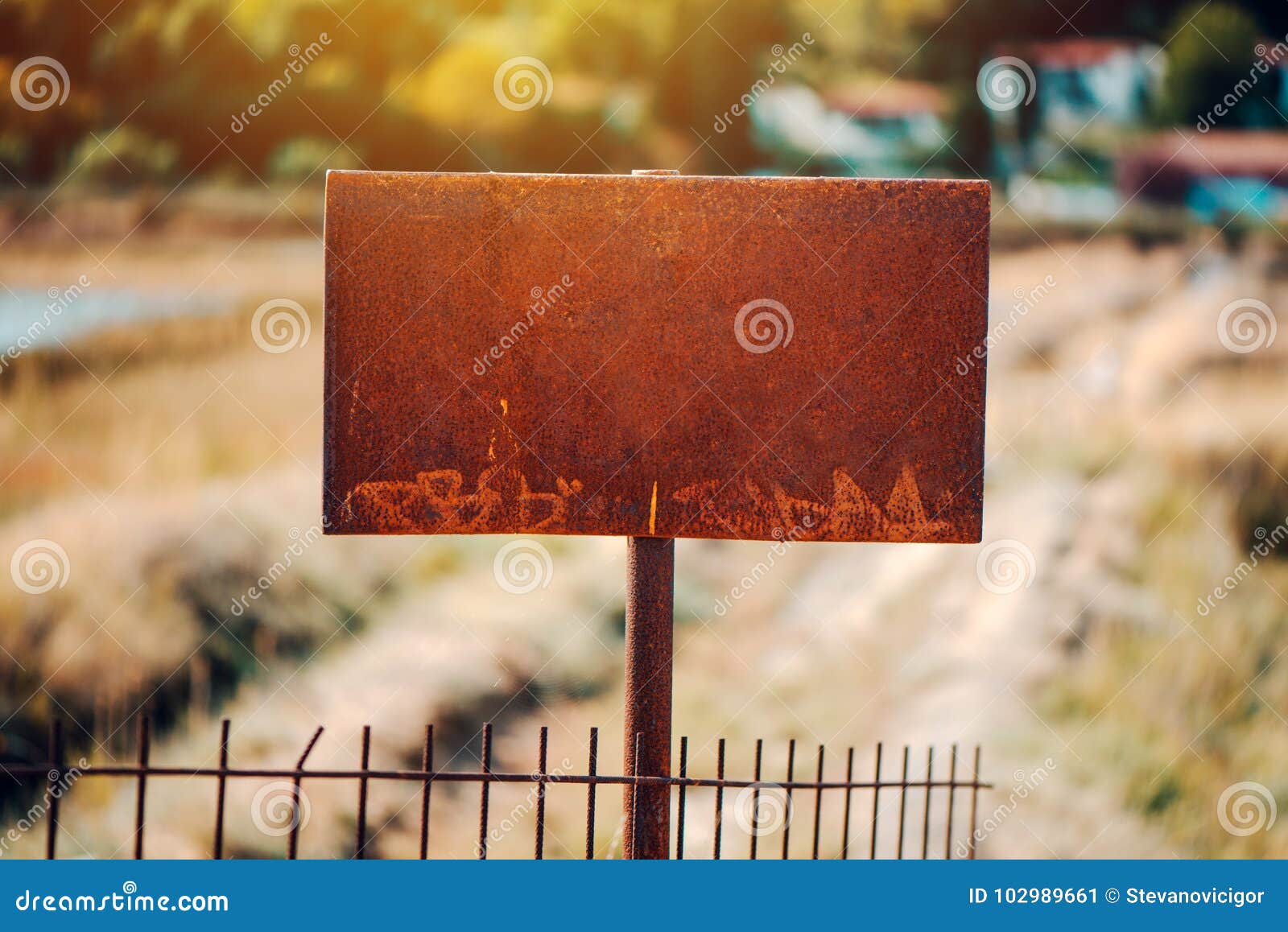 Corroded rusty sign board stock image. Image of notice - 102989661