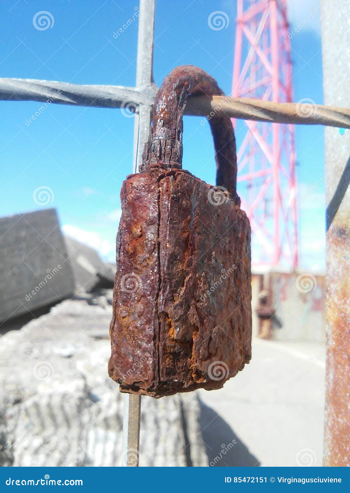 The Corrosion of Lock. but Not Love ; Stock Image - Image of forever ...