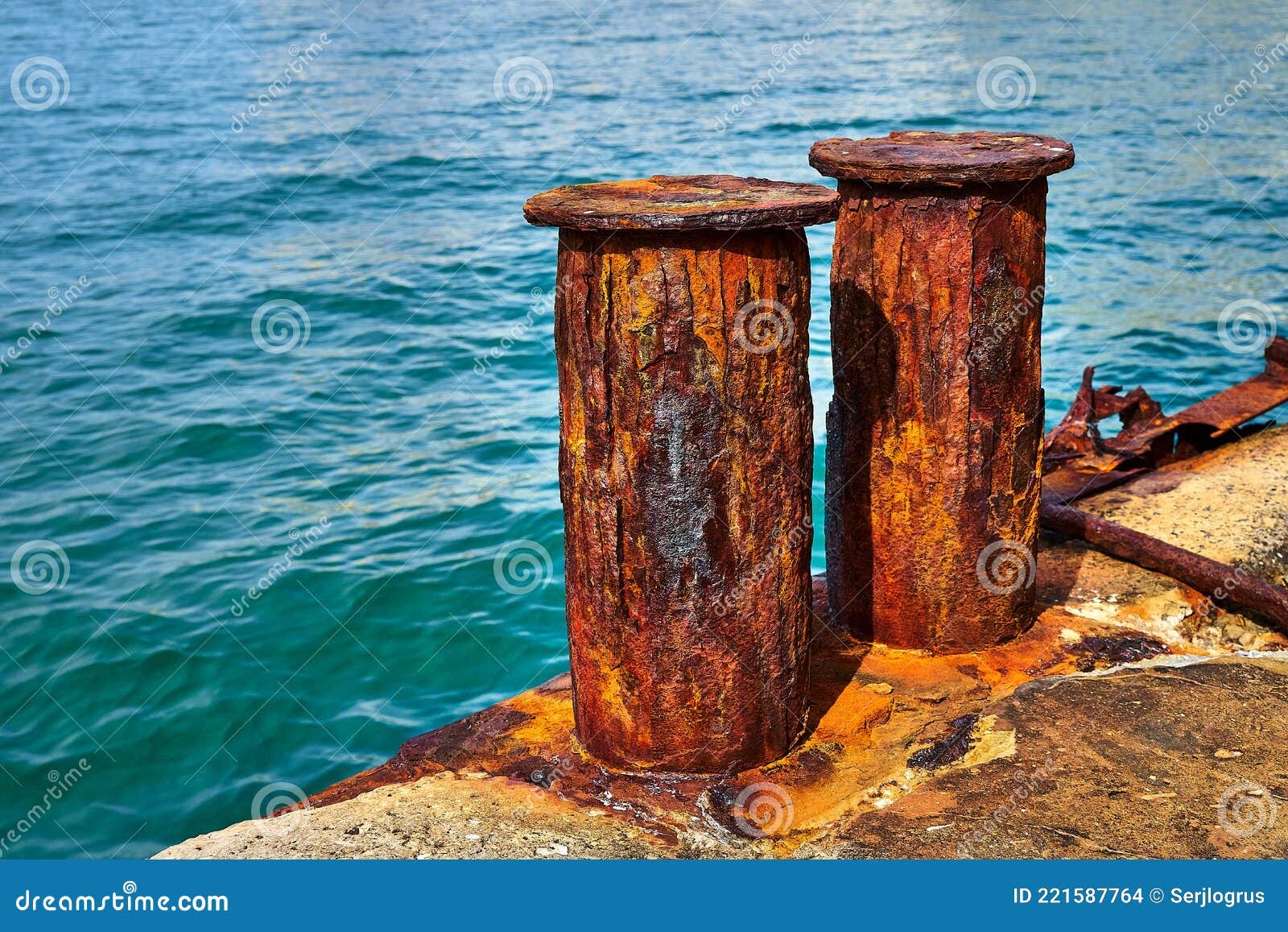 Corrosion of Metal. Rusty Bollard Stock Photo - Image of jetty, stage ...