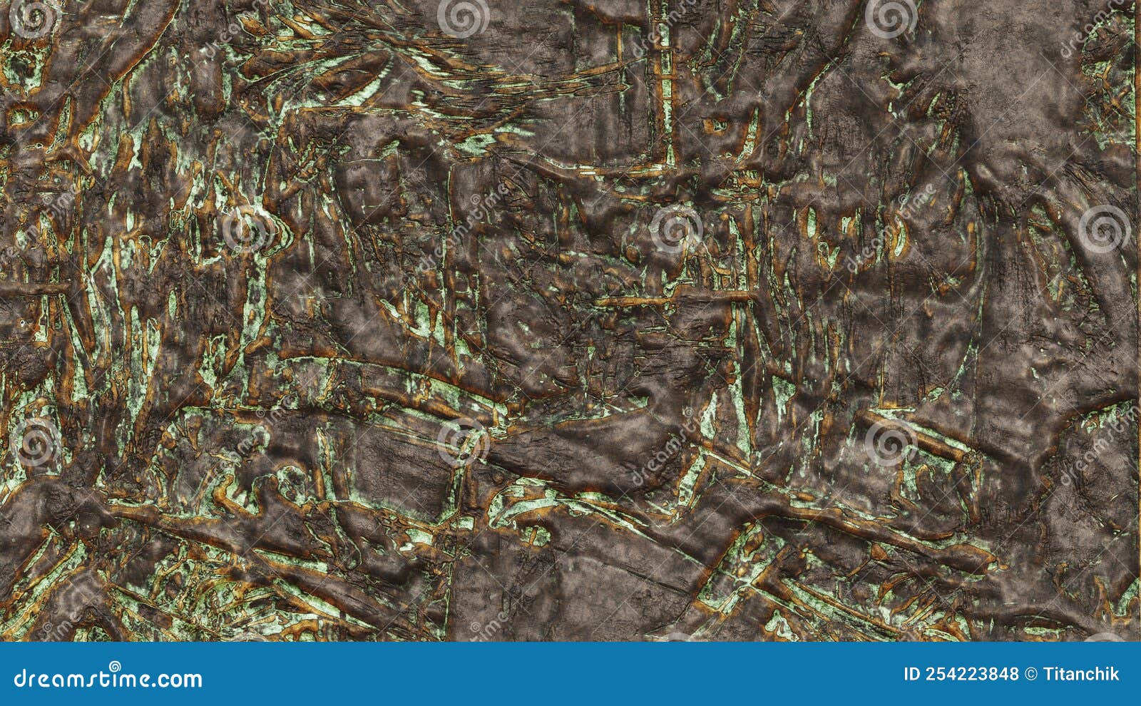 Corrosion on the Metal Surface - Destroyed and Rusty Plates. 3d Stock ...