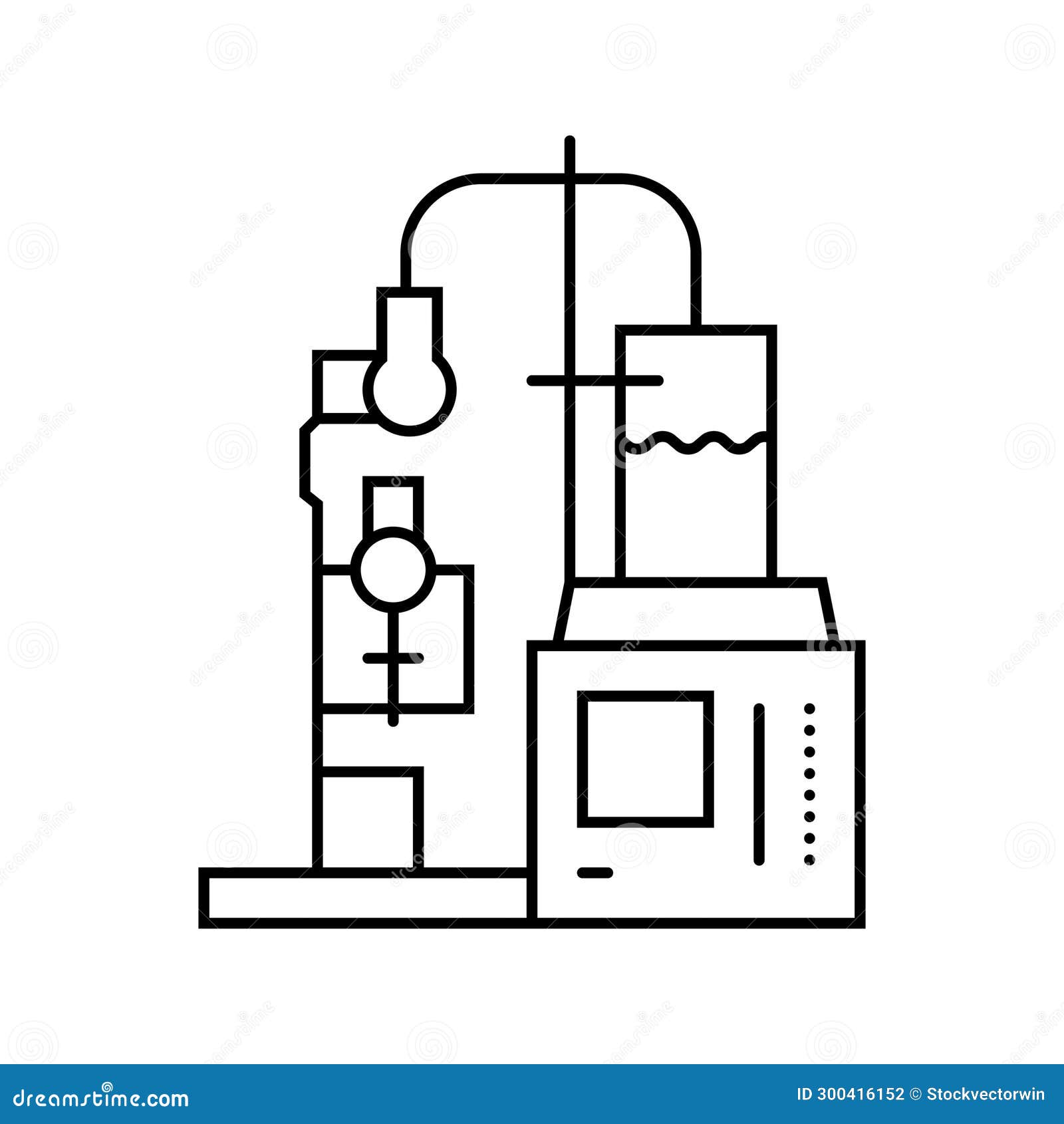 Corrosion Testing Materials Engineering Line Icon Vector Illustration ...