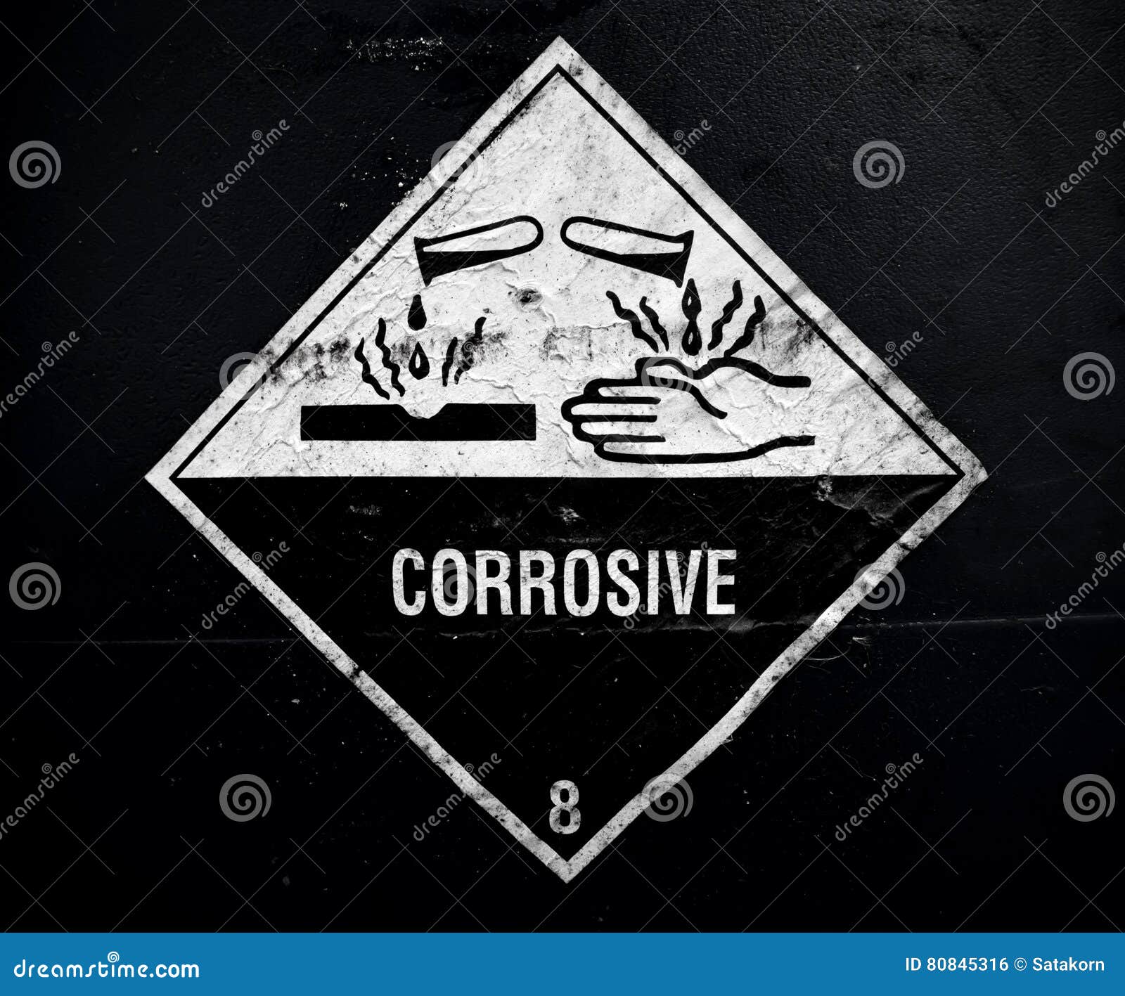 Corrosive Material at the Acid Container Stock Photo - Image of caution ...