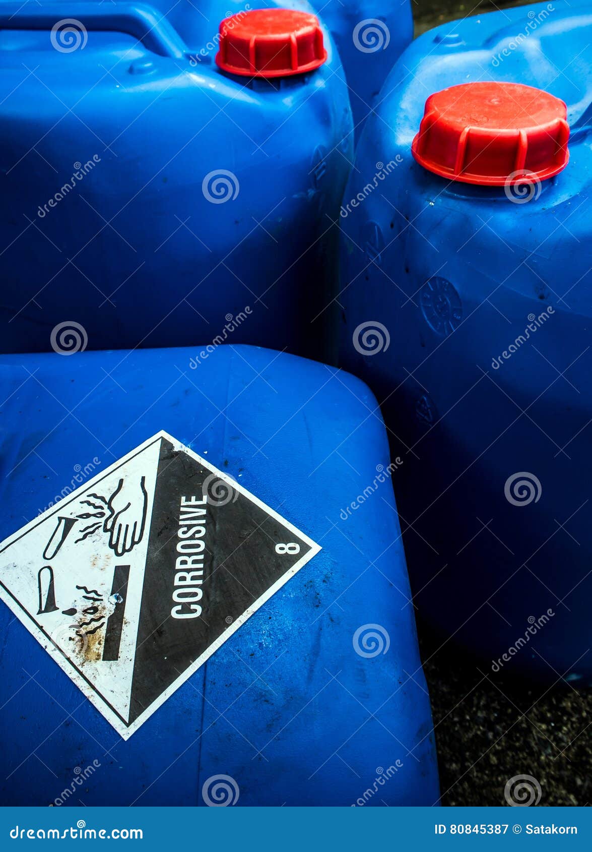 Corrosive Substance Warning Label. International Corrosive Substance ...