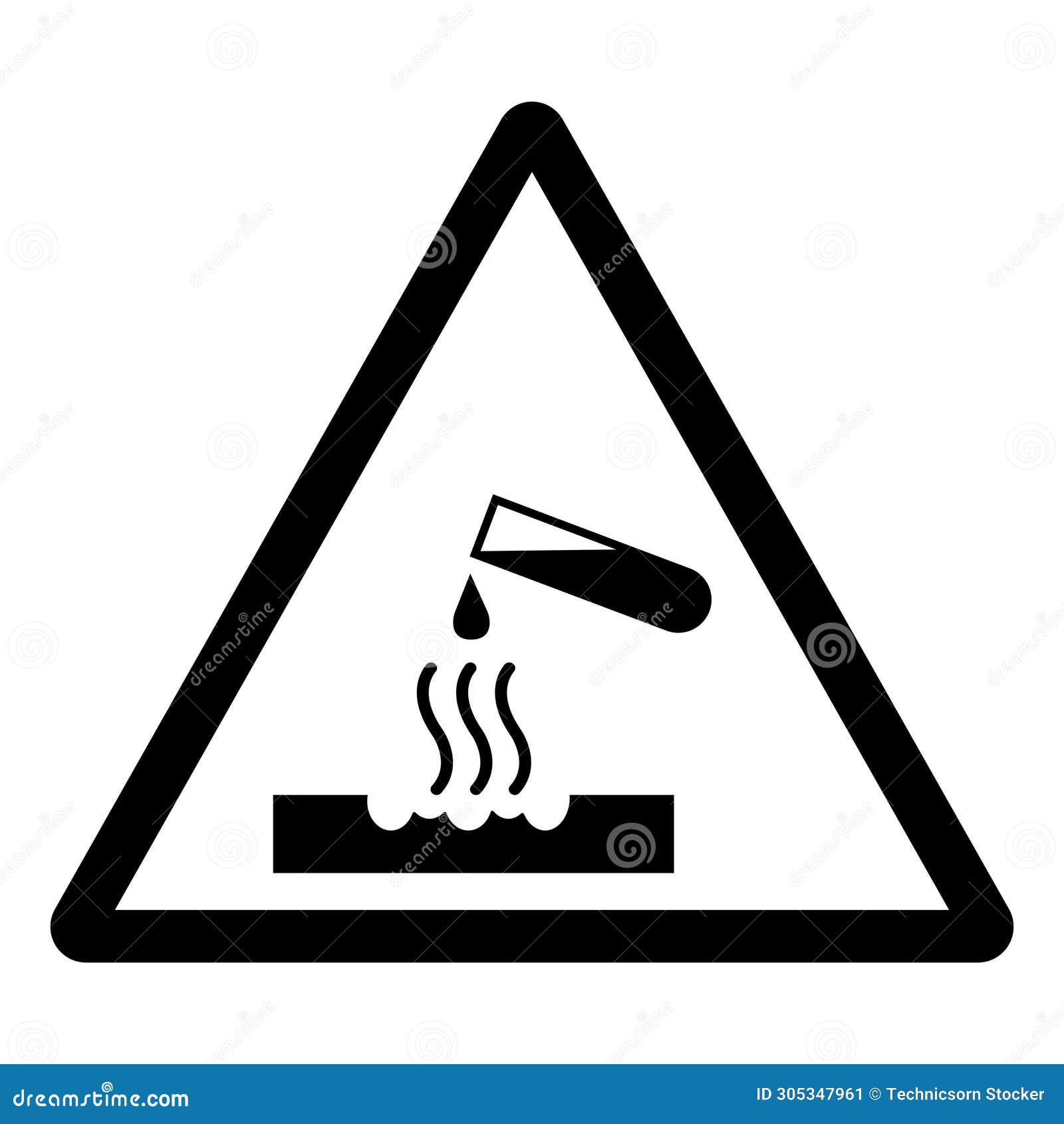 Corrosive Material Symbol ,Vector Illustration, Isolate on White ...