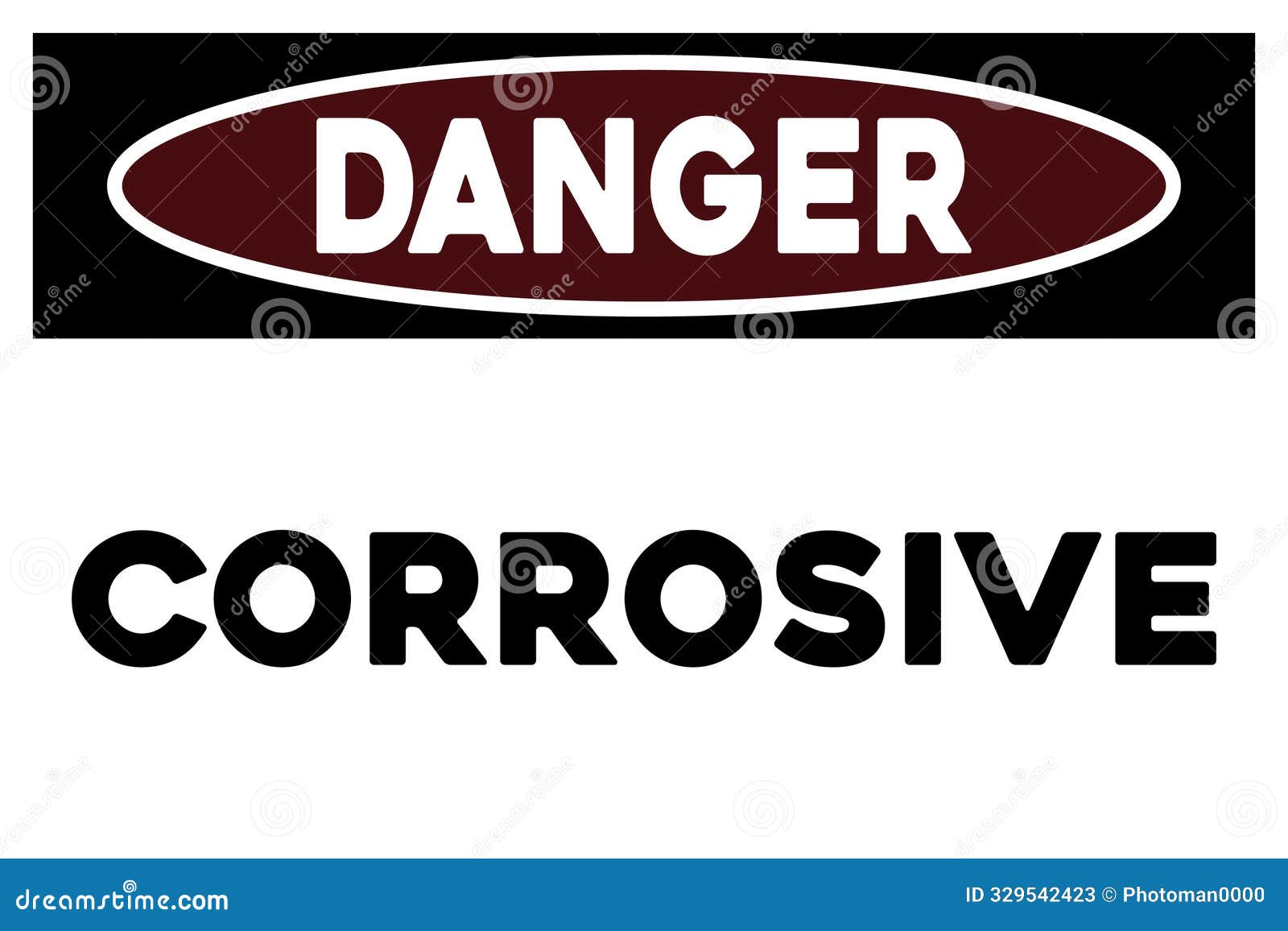 Corrosive Warning Yellow Sign Royalty-Free Cartoon | CartoonDealer.com ...