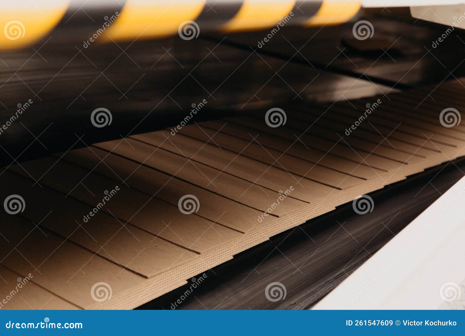 Corrugated Board Production Line Stock Image - Image of corrugate ...