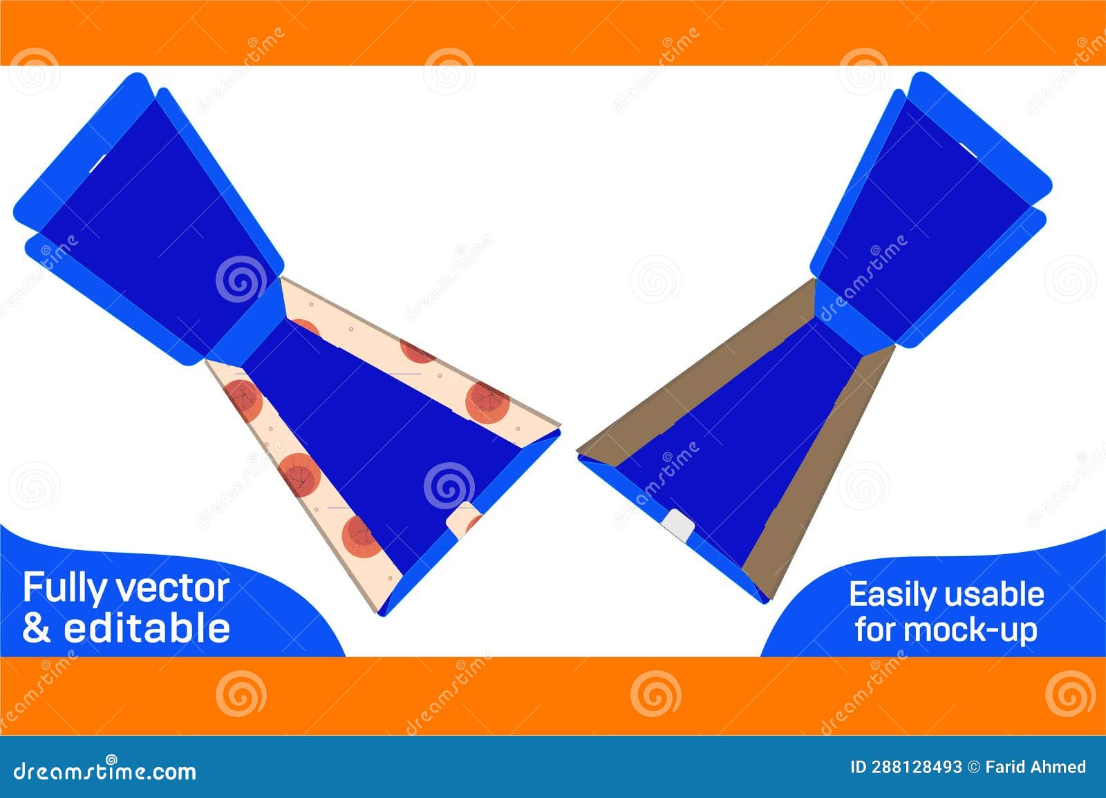 Corrugated Mailer Box Or Shipping Roll End Box Dieline Template Cartoon ... Corrugated Mailer Box Or Shipping Roll End Box Dieline Template Cartoon ...