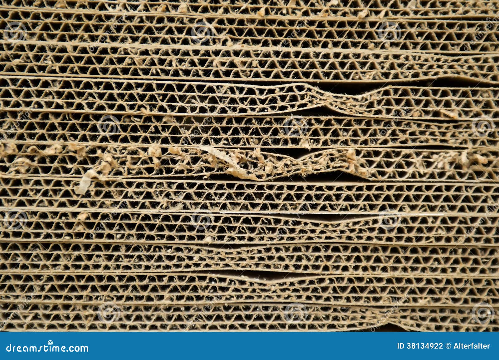 Corrugated cardboard stock photo. Image of beige, macro - 38134922