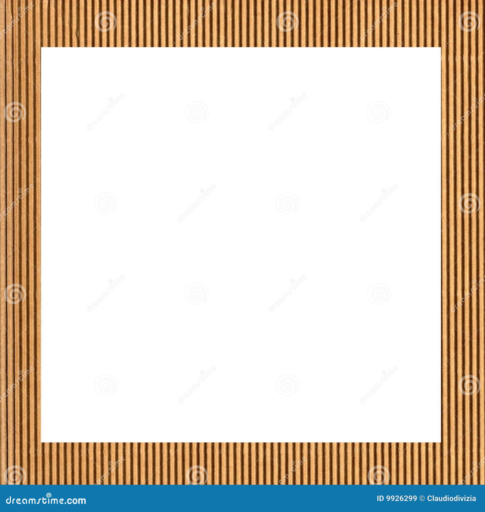 Corrugated cardboard frame stock image. Image of surface - 9926299