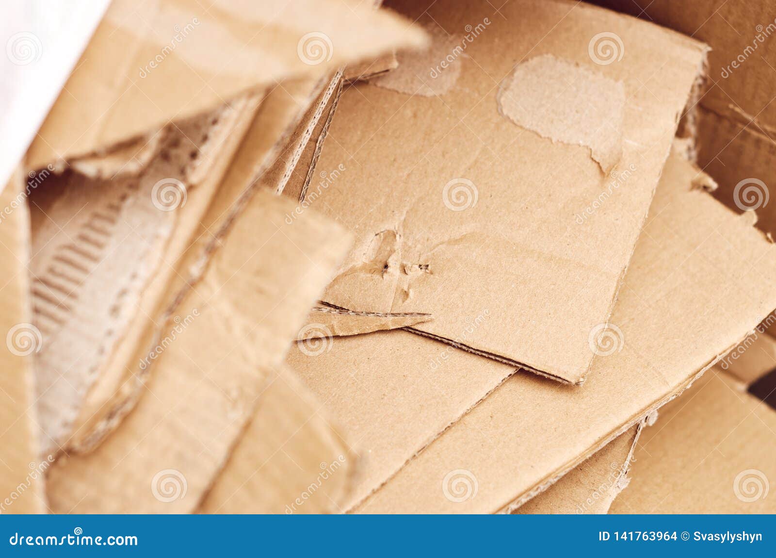 Corrugated Cardboard Packaging Scraps Stock Photo - Image of ...