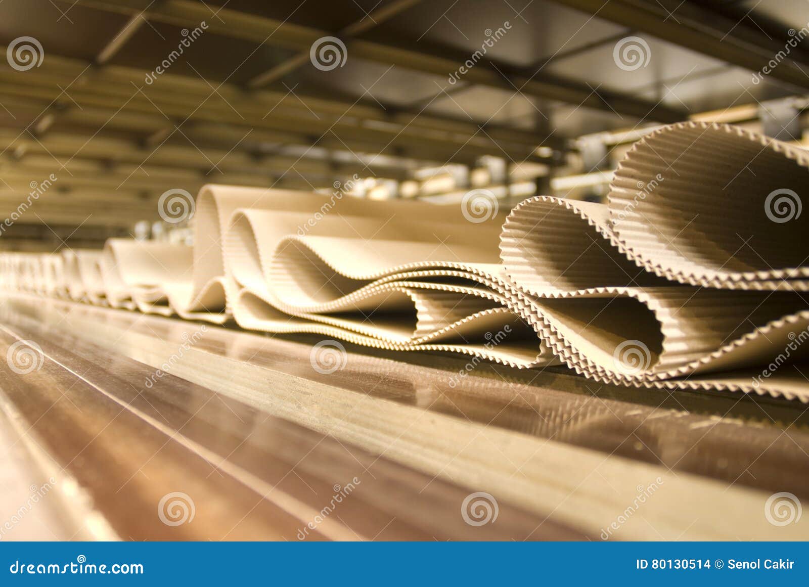 Corrugated Cardboard Production Stock Photo - Image of production ...