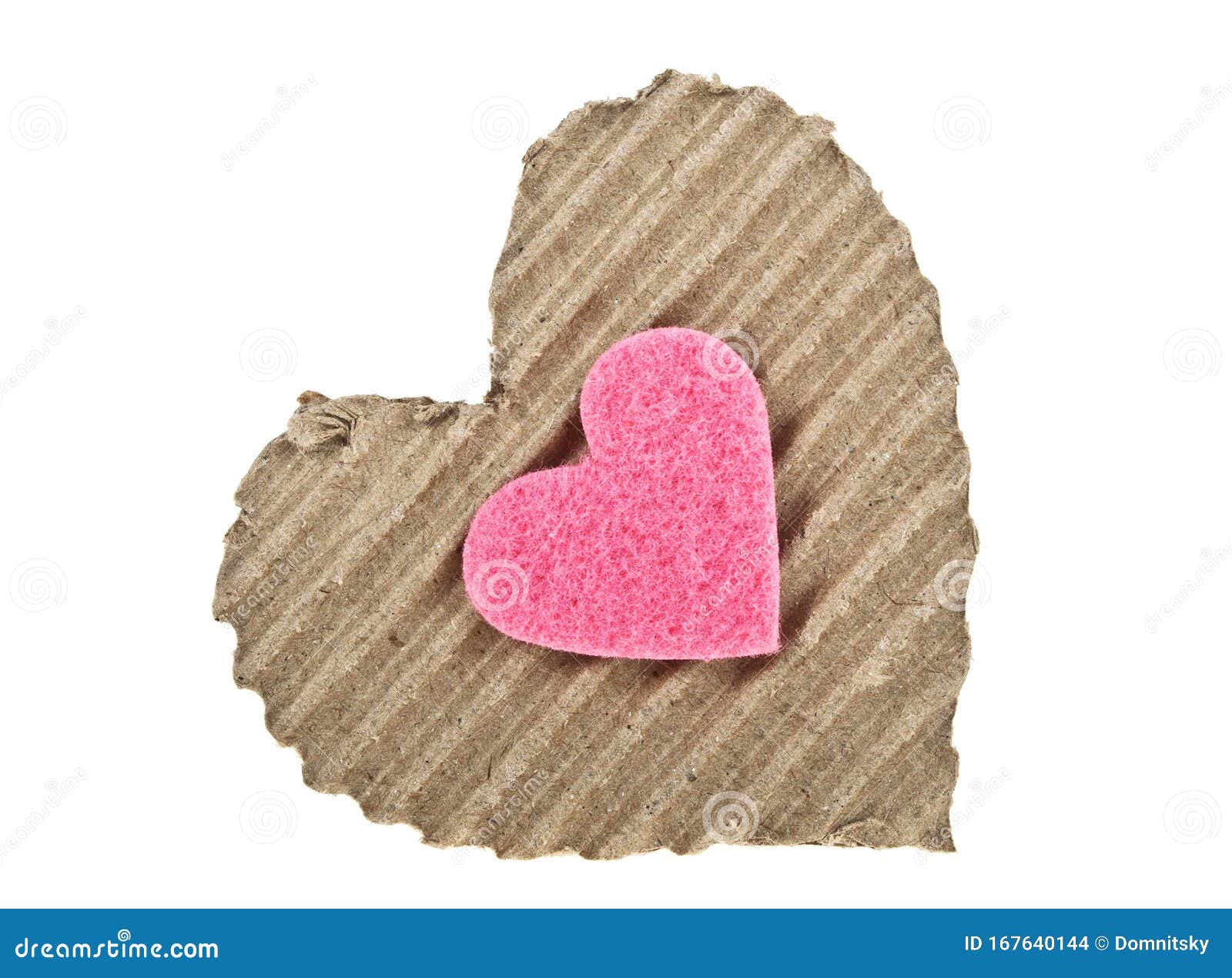 Corrugated Cardboard in the Shape of Heart Stock Photo - Image of ...