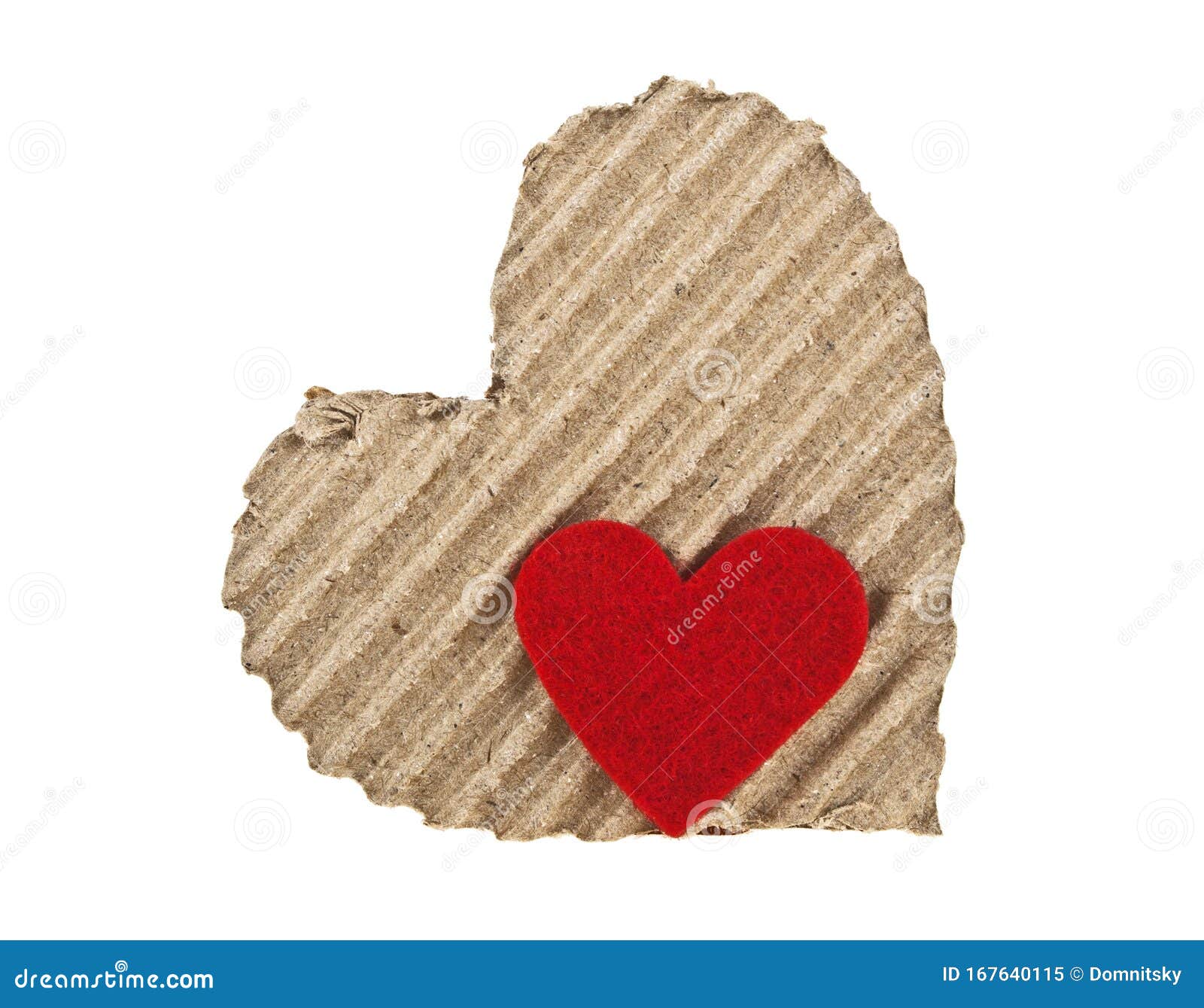 Corrugated Cardboard in the Shape of Heart Stock Image - Image of ...