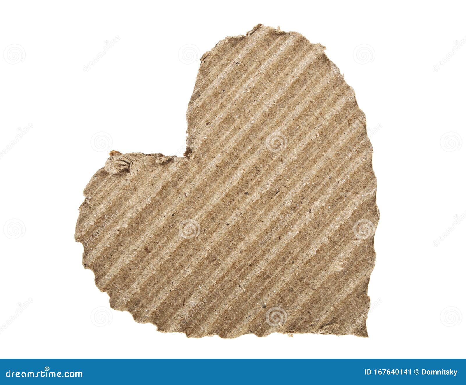 Corrugated Cardboard in the Shape of Heart Stock Image - Image of ...