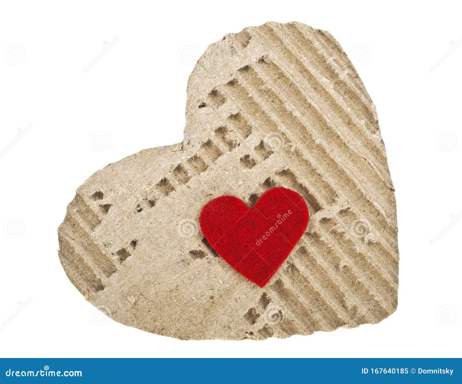 Corrugated Cardboard in the Shape of Heart Stock Image - Image of ...