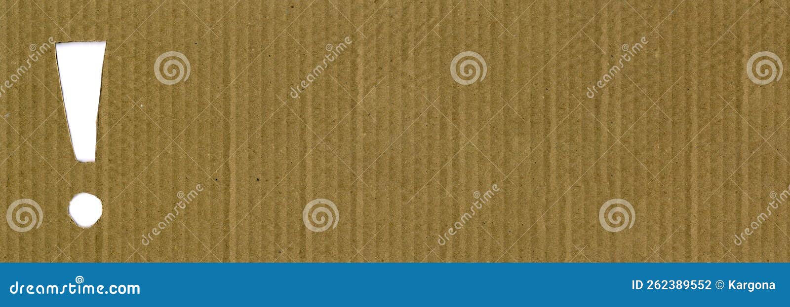 Corrugated Cardboard Sheet with an Exclamation Mark Cut from it As an ...