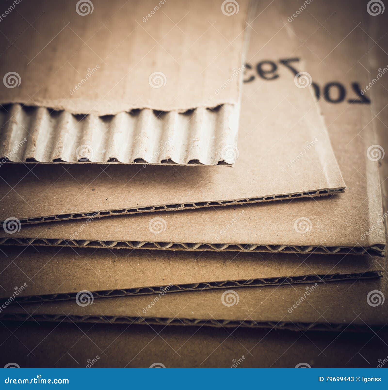 Corrugated Cardboard Sheets Close Up View Stock Image - Image of ...