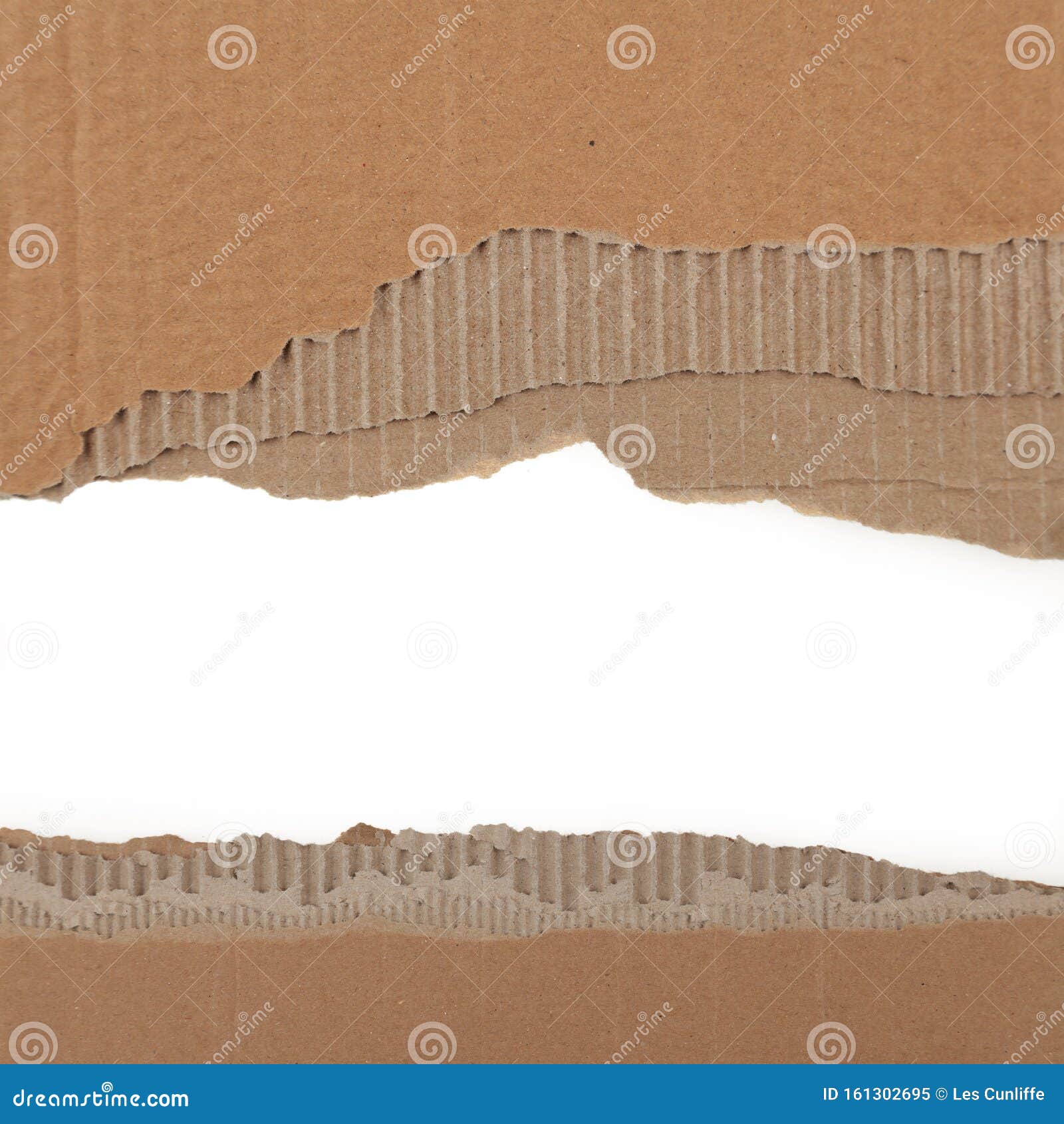 Corrugated Cardboard Torn Edges Stock Image - Image of edge, ripped ...