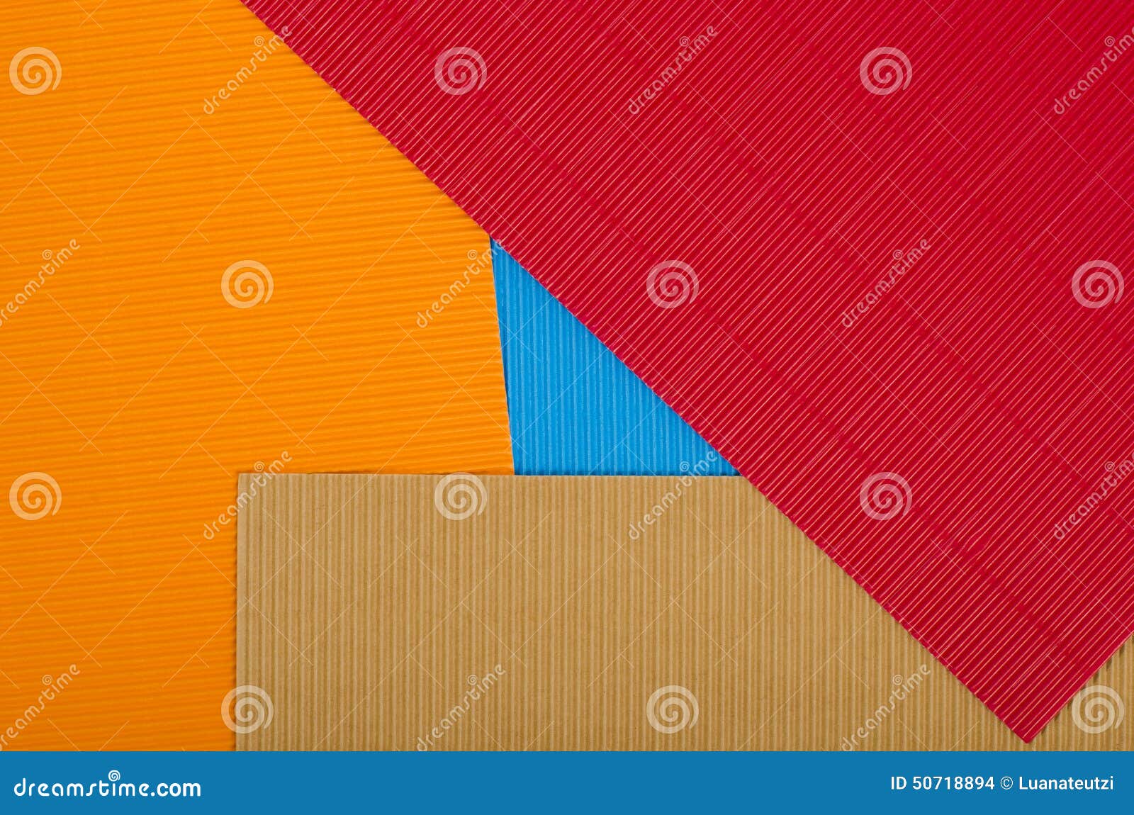 Corrugated Color Cardboard. Stock Photo - Image of graphic, printing ...