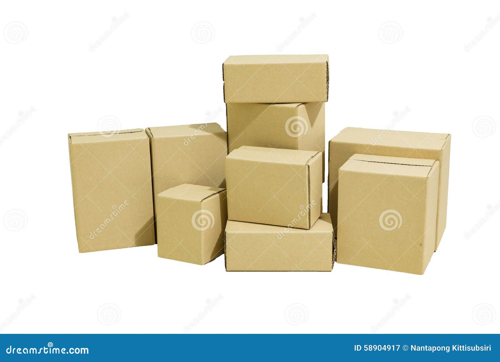 Corrugated containers stock image. Image of stack, white - 58904917