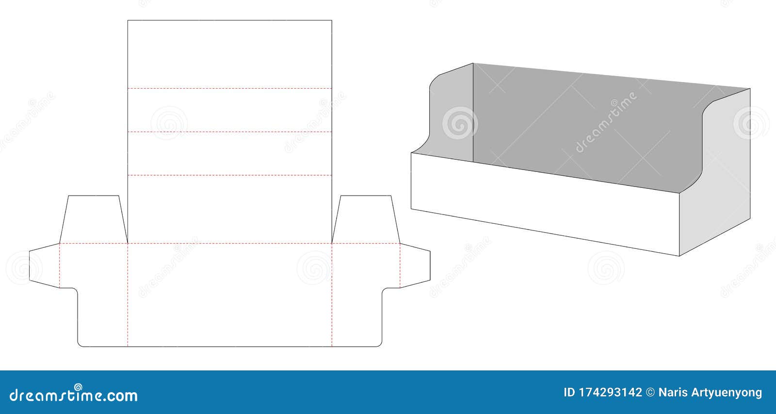 Corrugated Display Die Cut Template Stock Vector - Illustration of sale ...