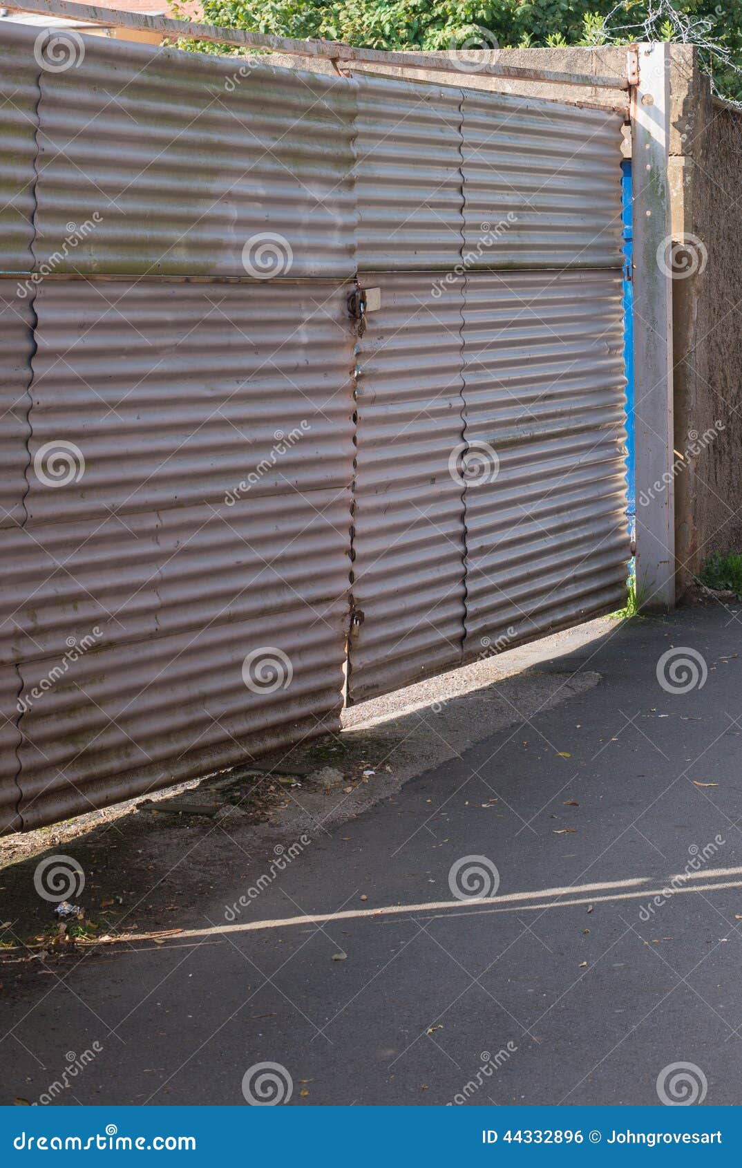 Corrugated Gate stock photo. Image of sheet, background - 44332896