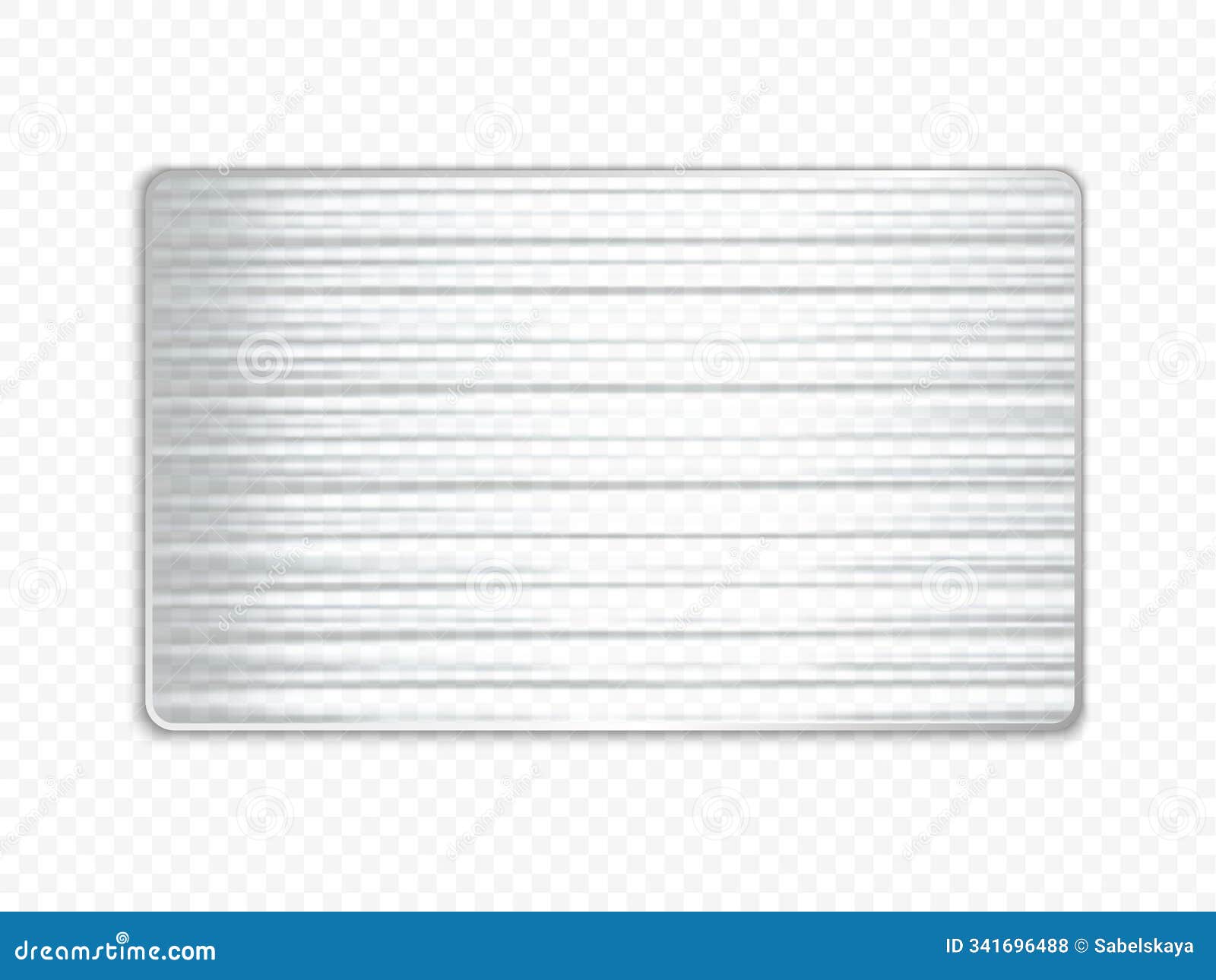 Corrugated Glass Rectangle Shape, Vector Transparent Overlay Effect ...