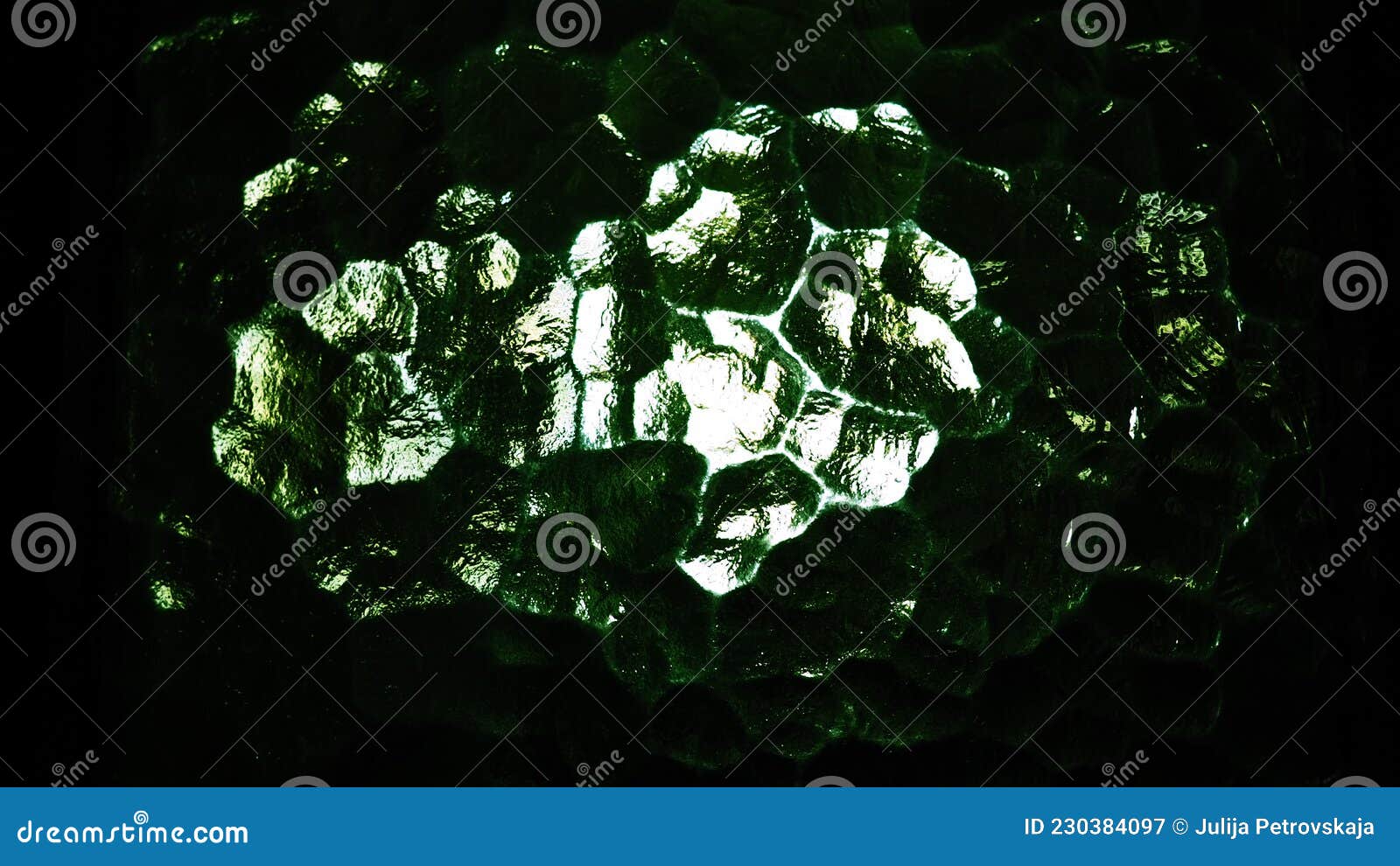Corrugated Green Glass Background. Abstract Translucent Volumetric ...