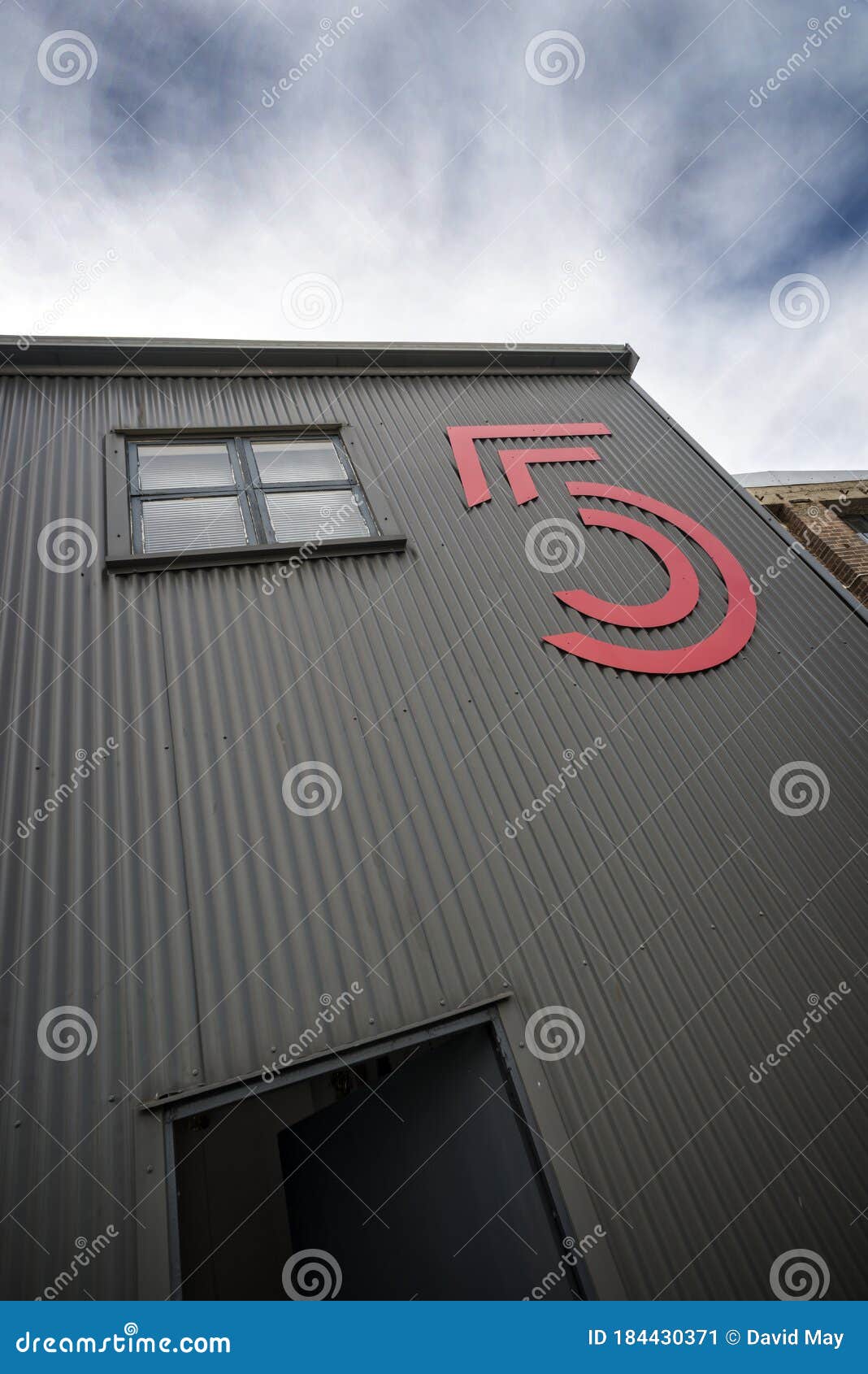 Corrugated Iron Building Number Five Wide Angle Sky Editorial Photo ...