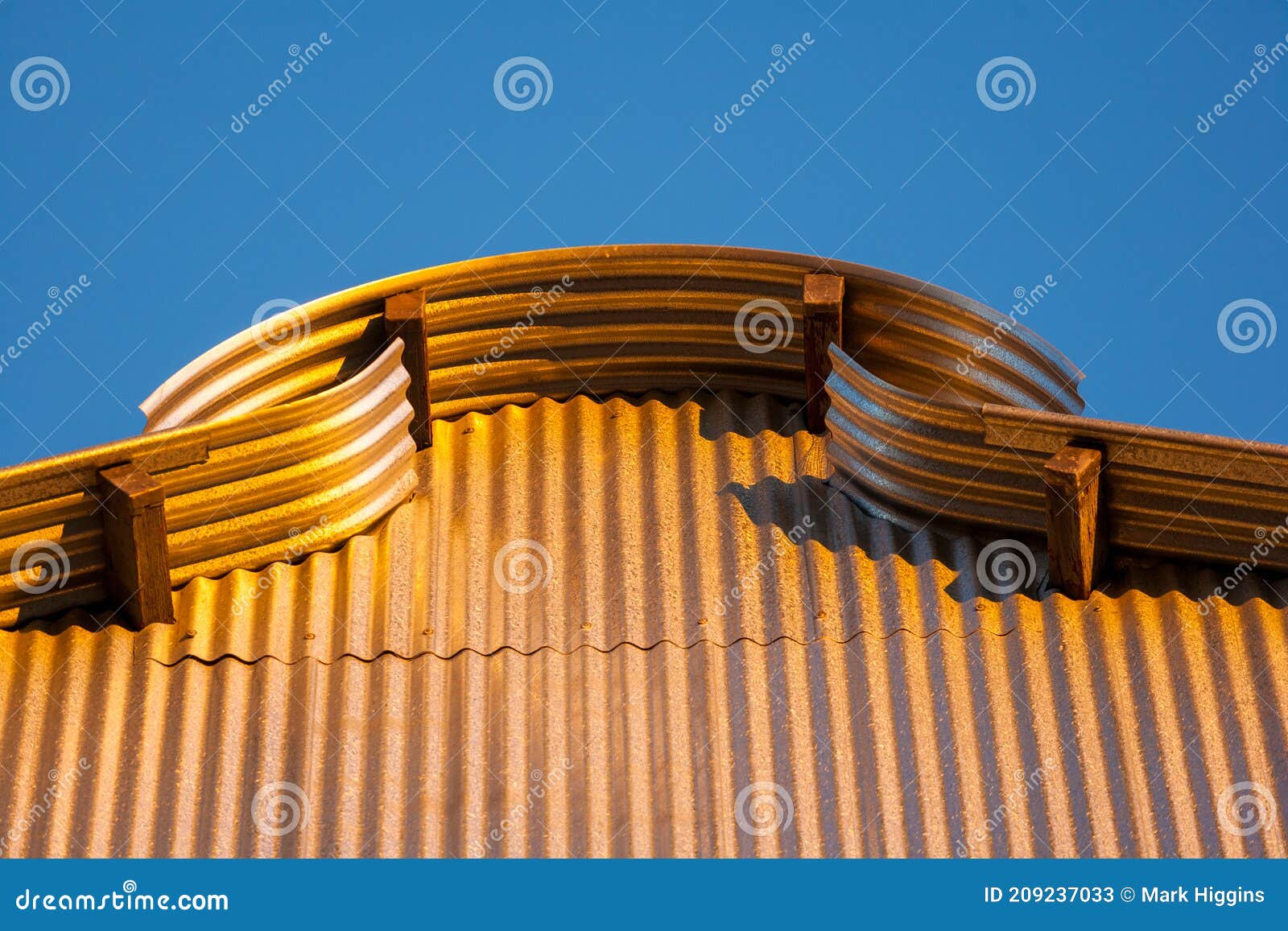 Corrugated iron building stock image. Image of sturdy - 209237033