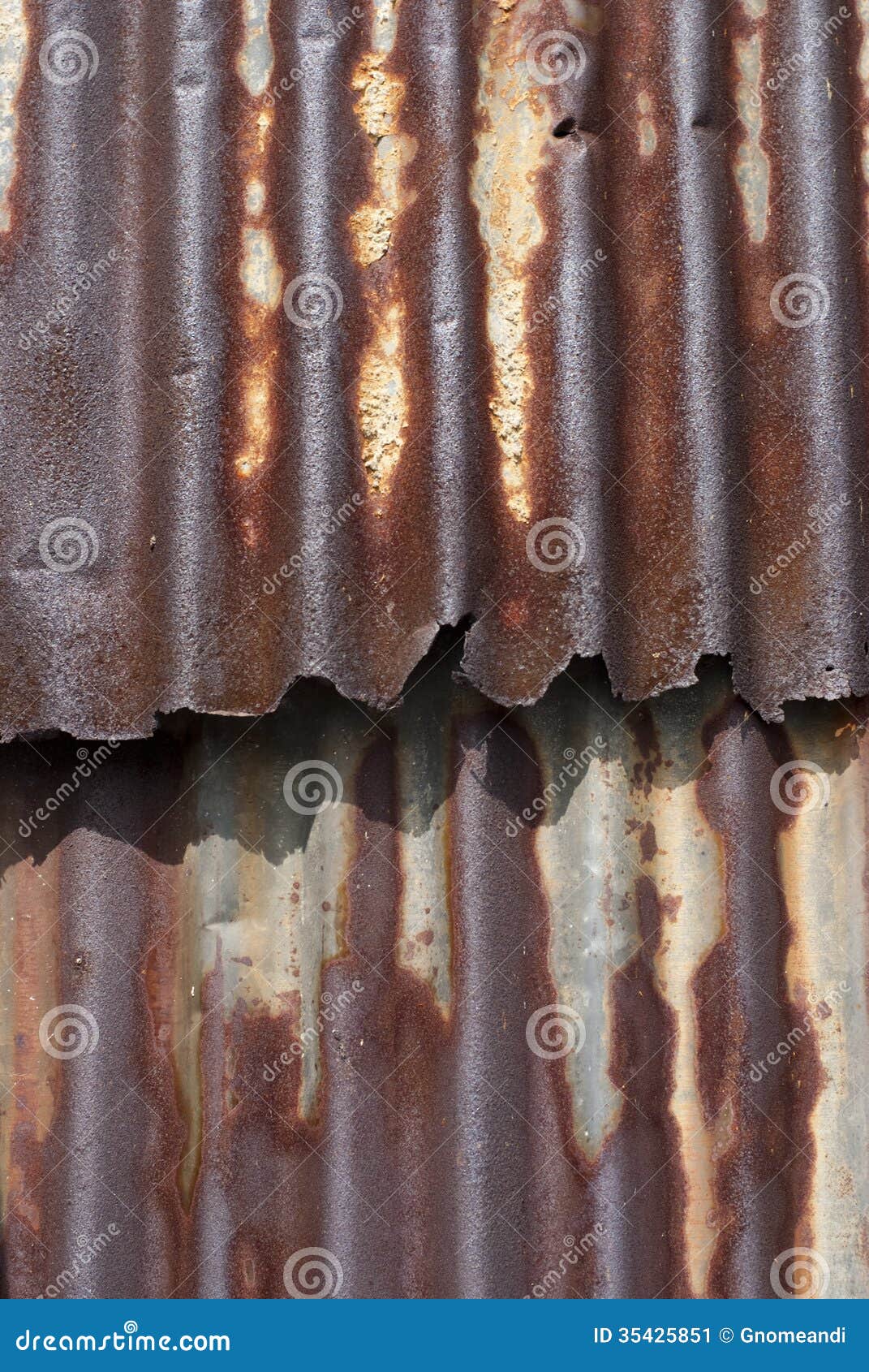 Rusty corrugated iron stock image. Image of rust, folds - 35425851