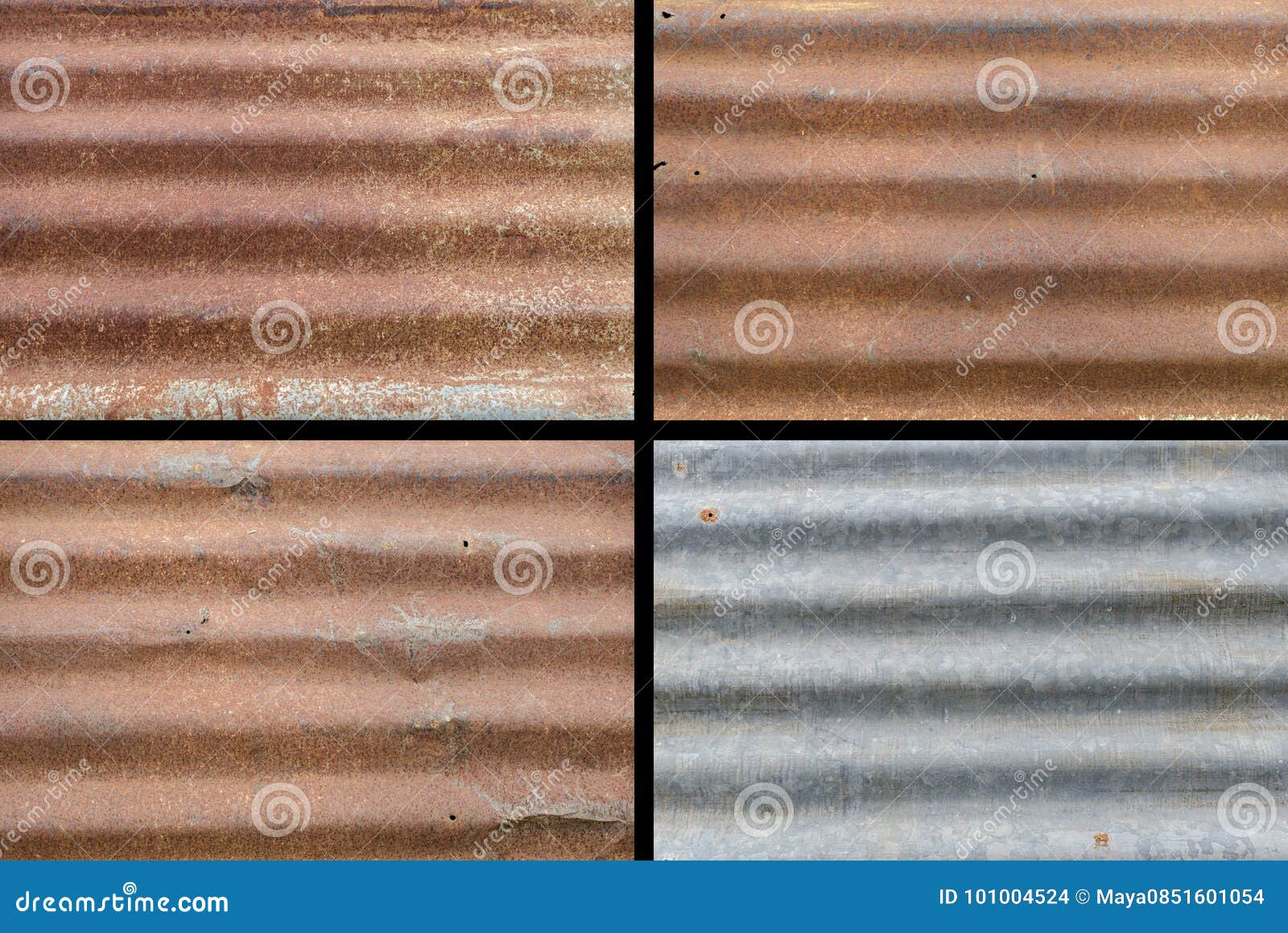 Corrugated iron stock photo. Image of zinc, metallic - 101004524