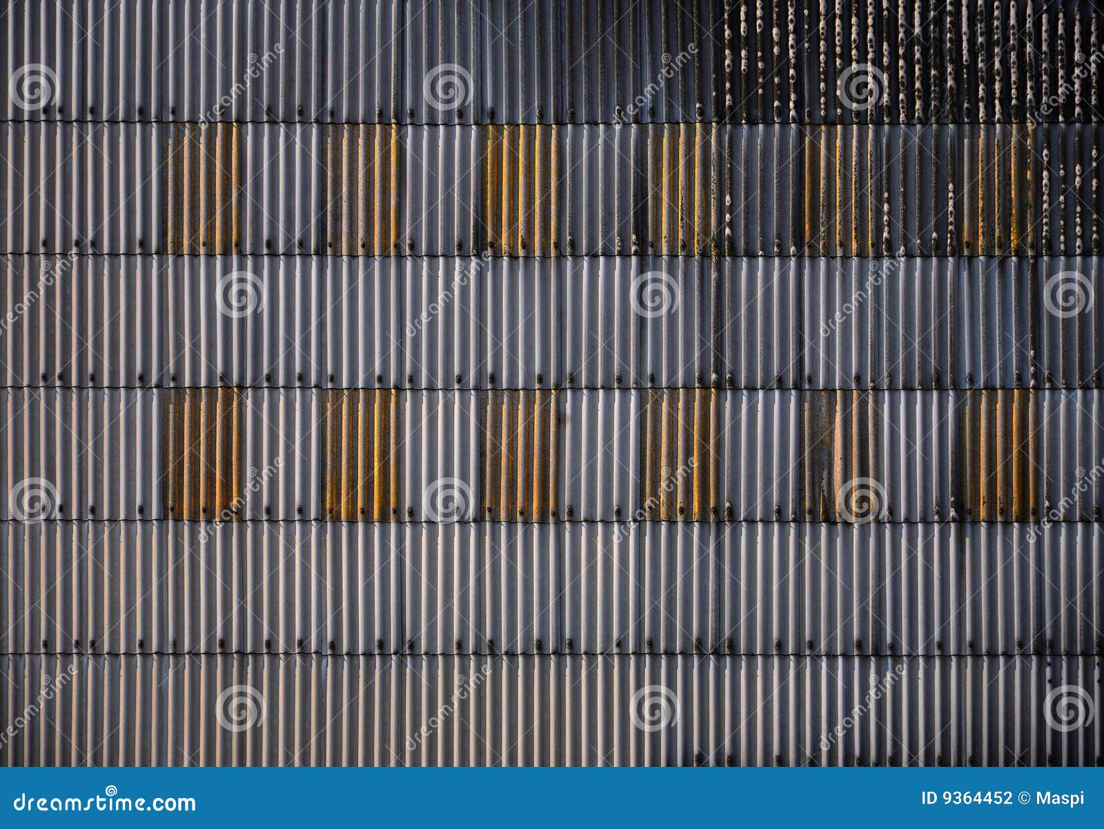 Corrugated-iron-wall stock photo. Image of insert, construction - 9364452