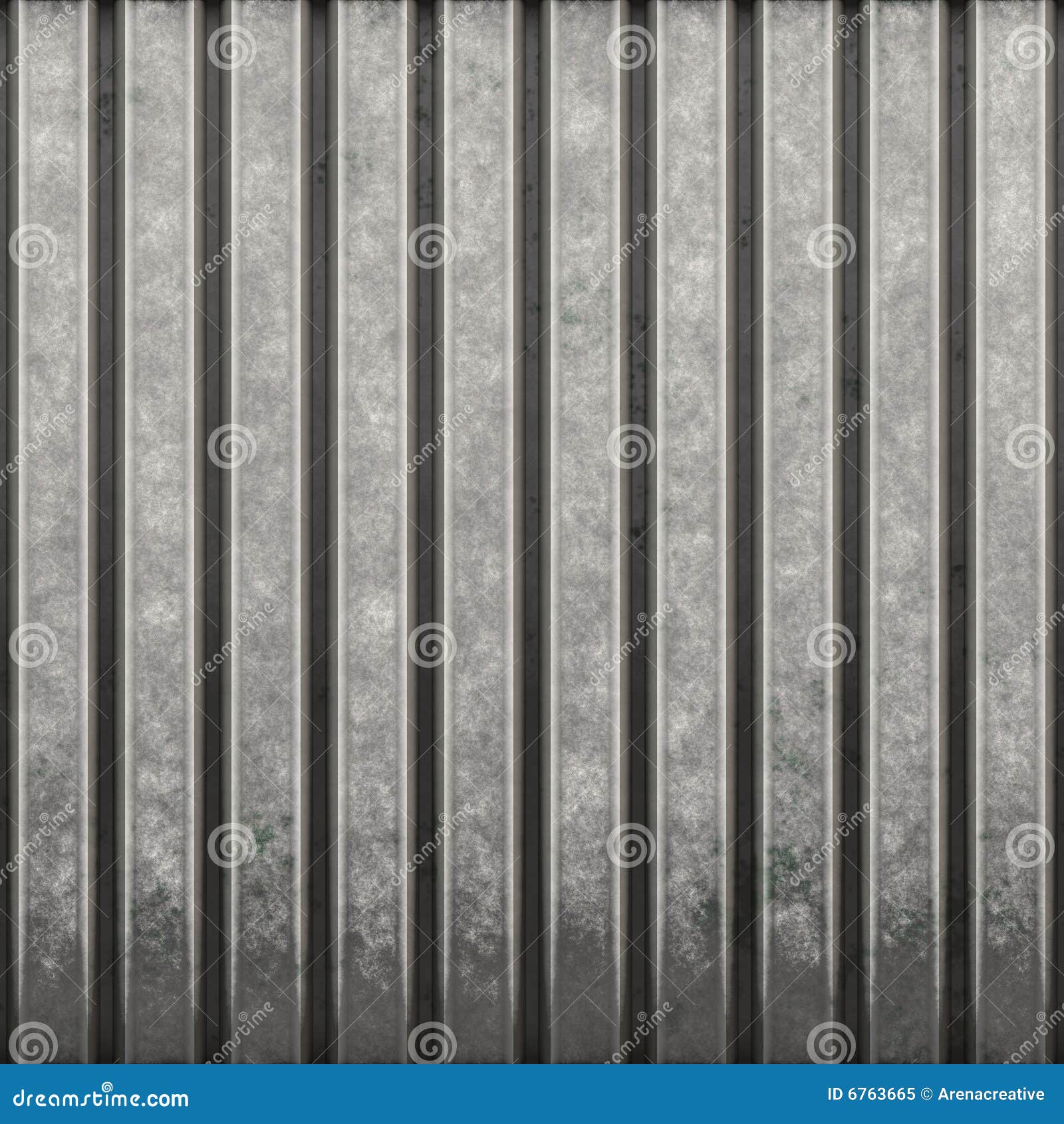 Corrugated Metal Sheet. 3d Illustration Isolated On White Background ...