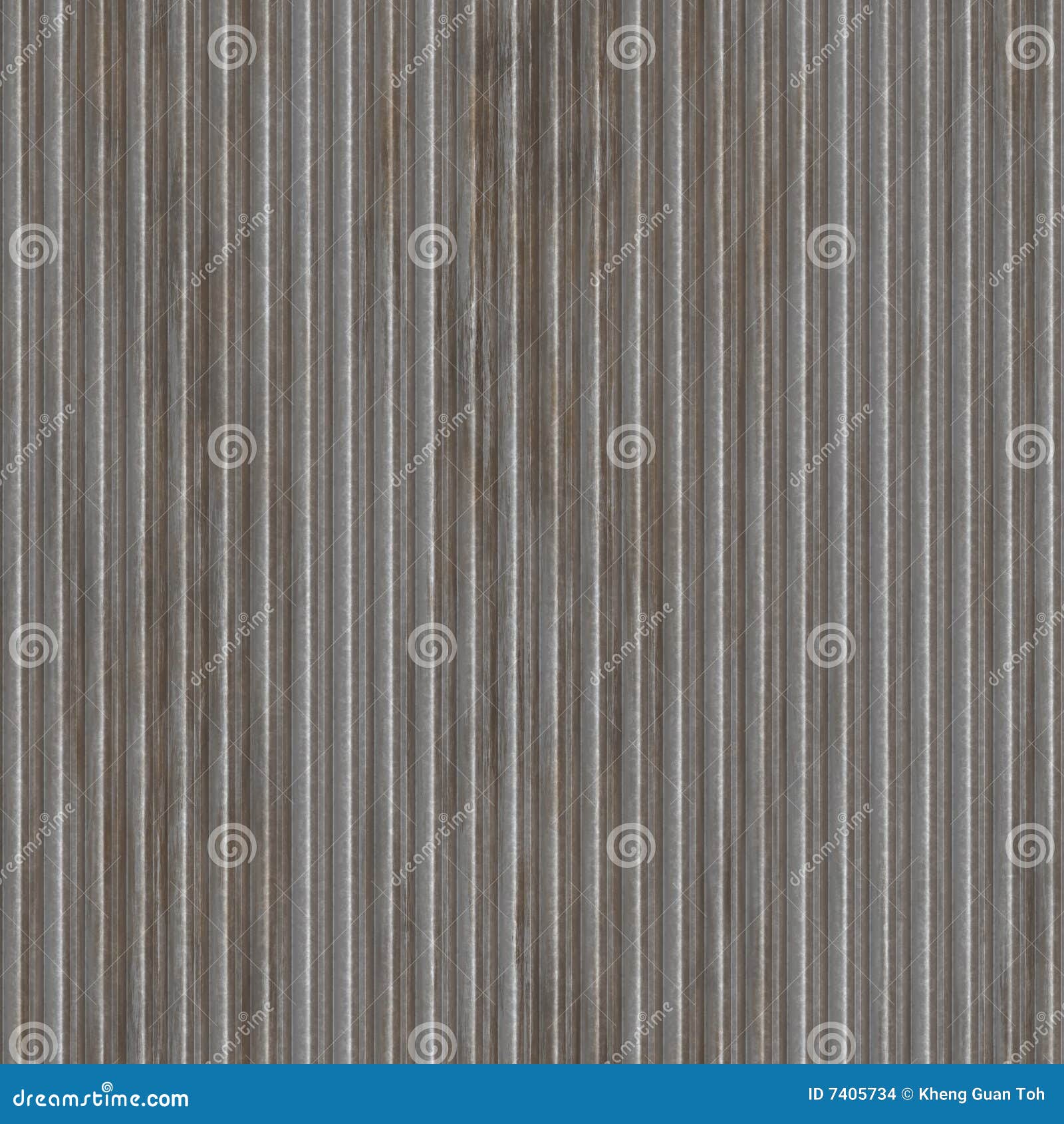 Corrugated Metal Sheet. 3d Illustration Isolated On White Background ...