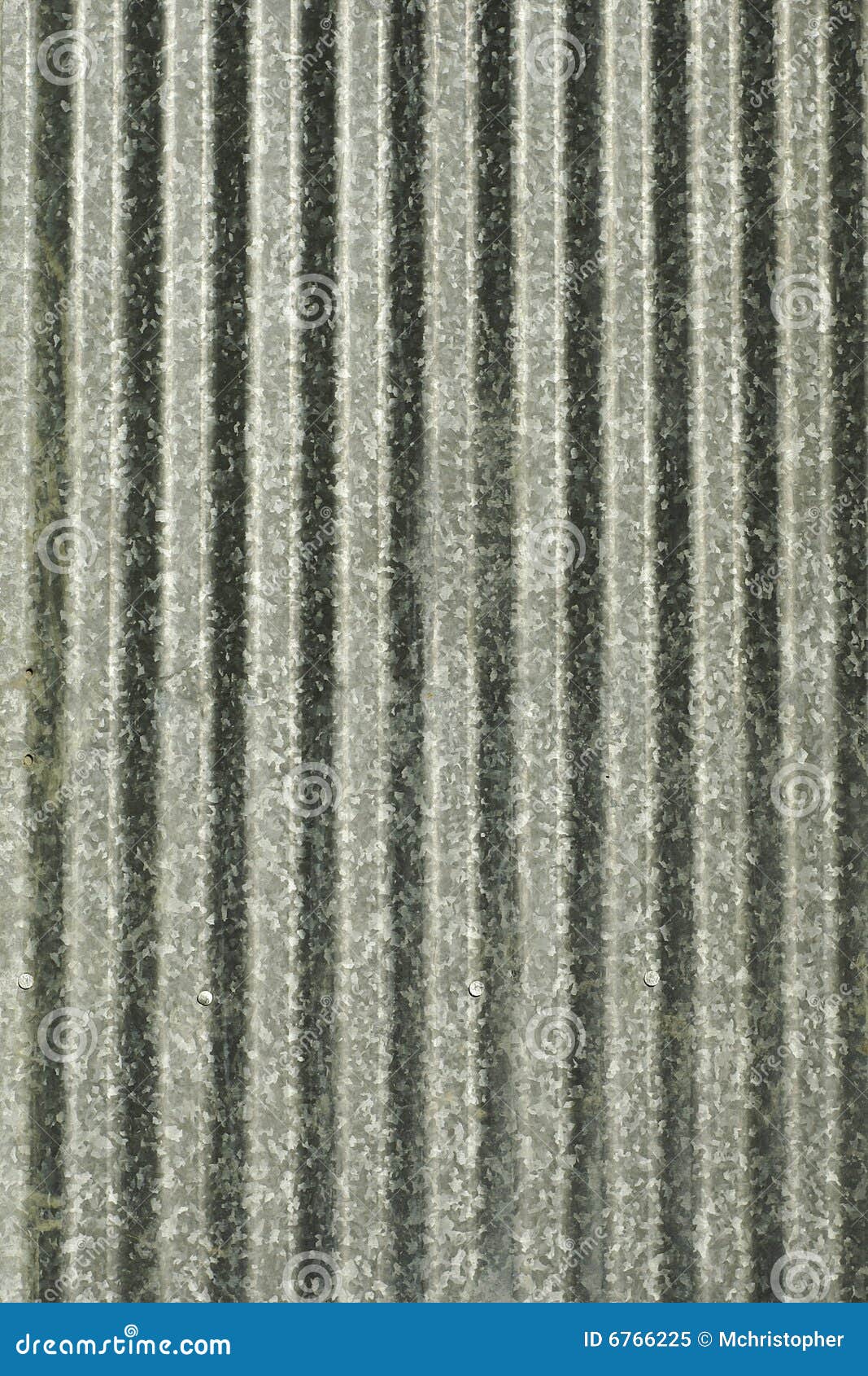 Corrugated Metal Door stock image. Image of reflecting - 6766225
