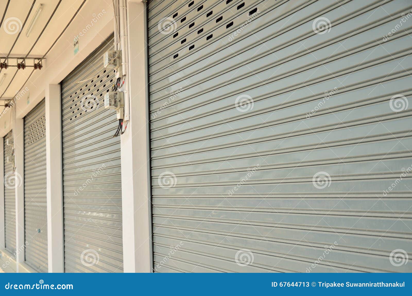 Corrugated metal doors stock image. Image of metal, roll - 67644713